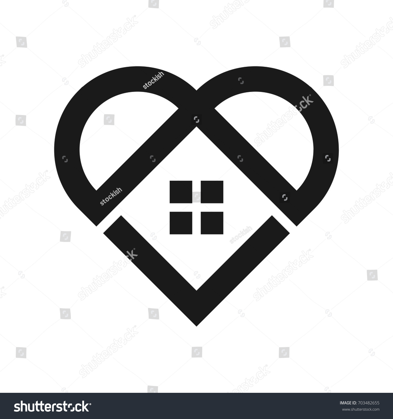 Home Heart Vector Logo Stock Vector (Royalty Free) 703482655 | Shutterstock
