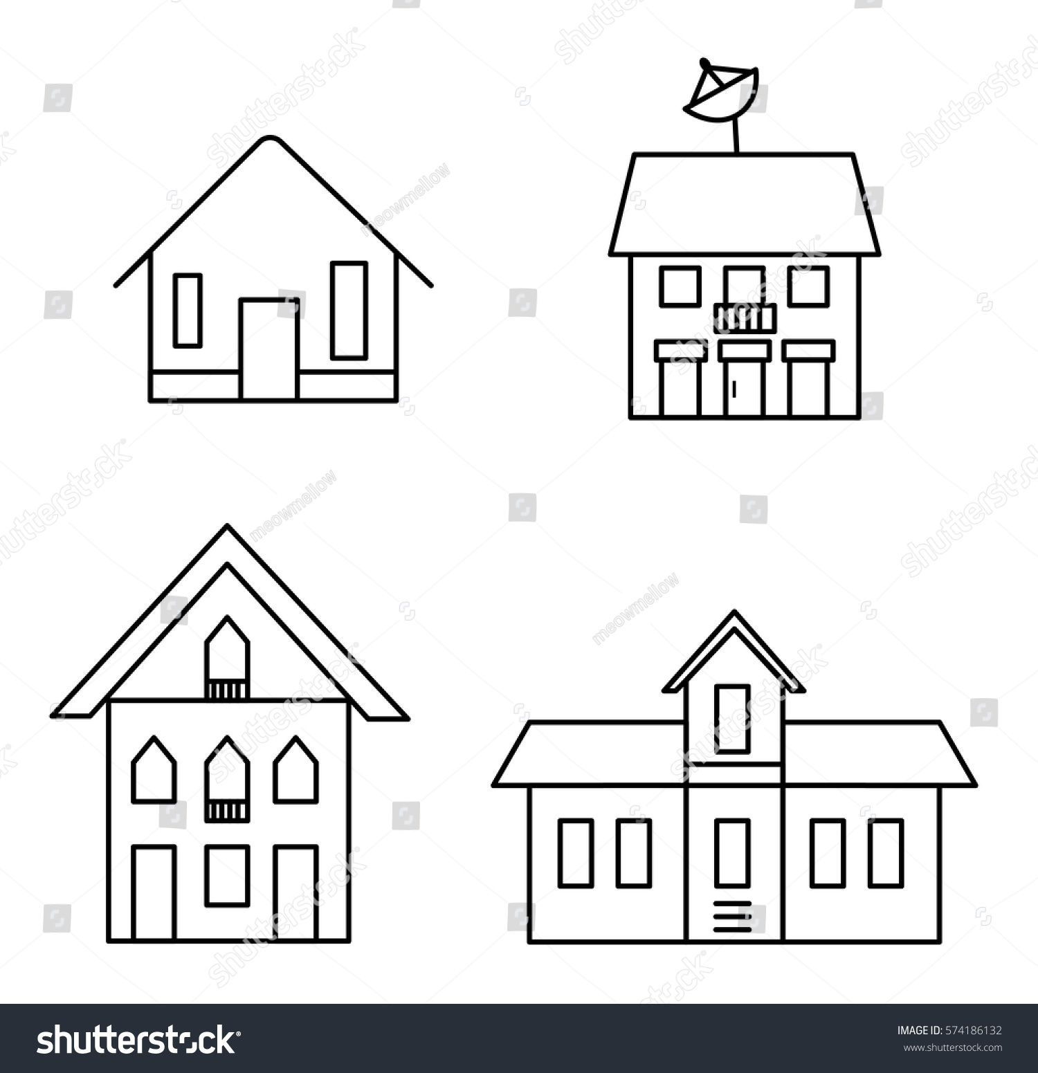 Home House Building Vector Stock Vector (Royalty Free) 574186132