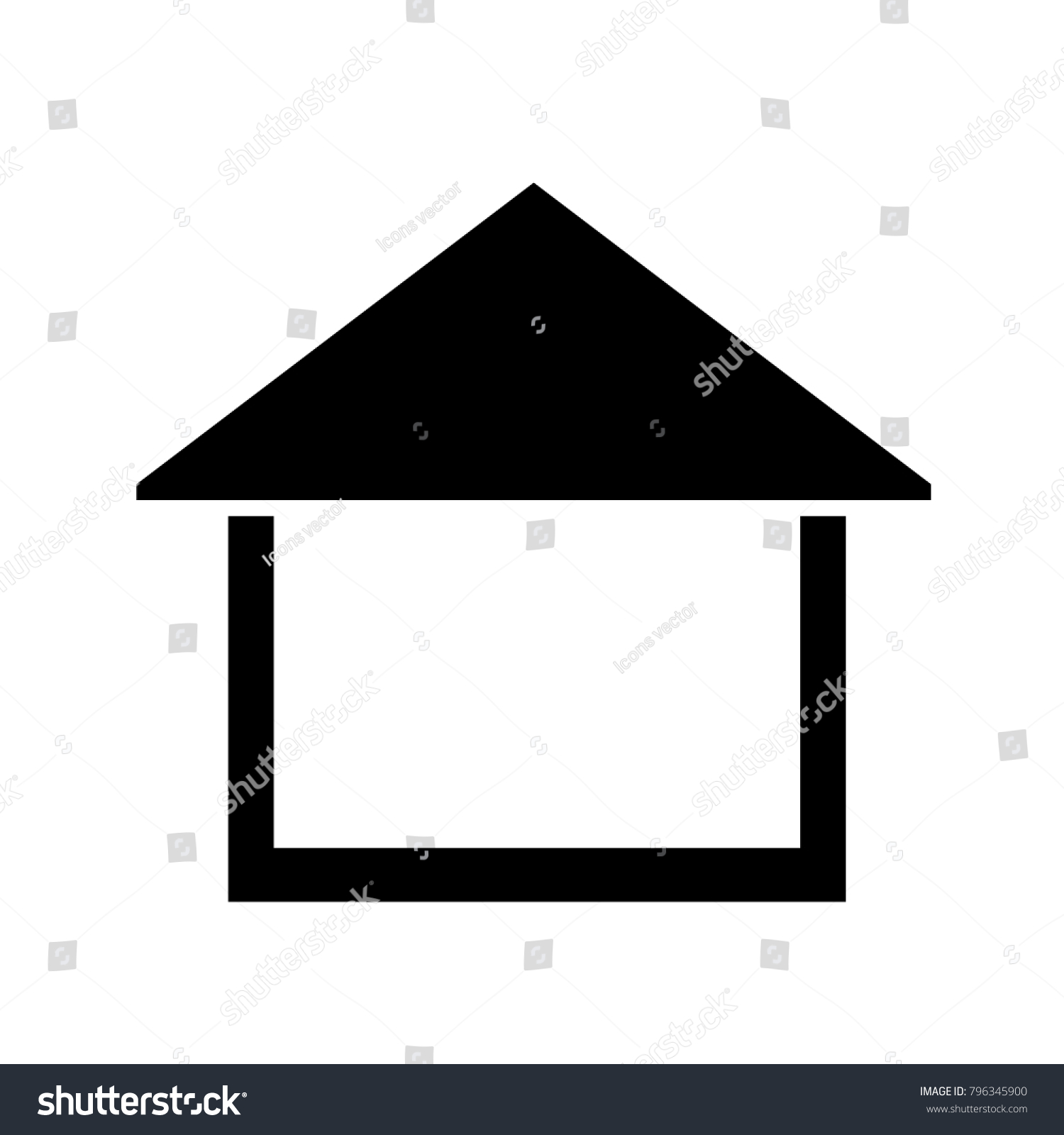 Home Icon Simple Symbol Stock Vector (Royalty Free) 796345900
