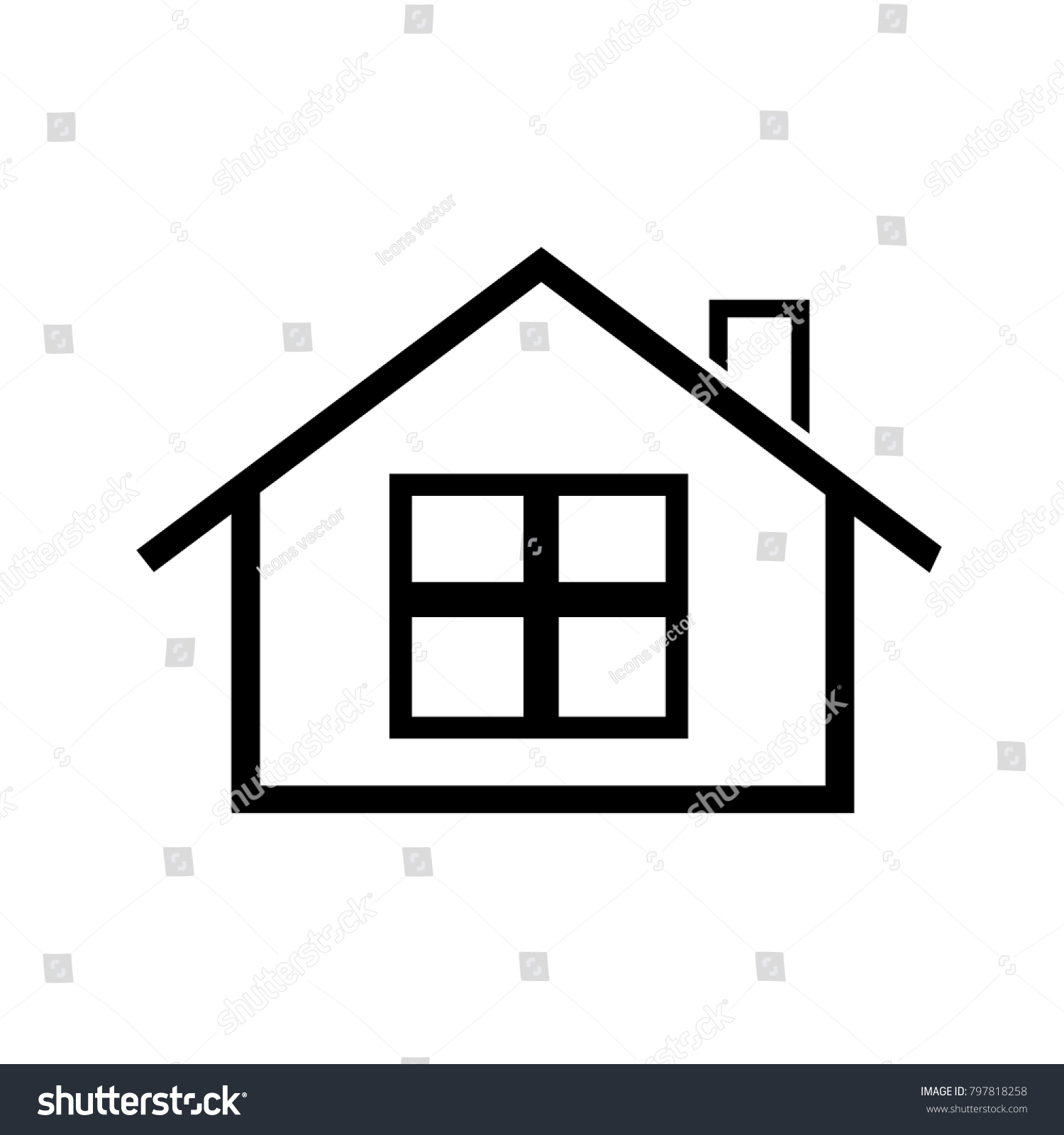 Home Icon Simple Symbol Stock Vector (Royalty Free) 797818258