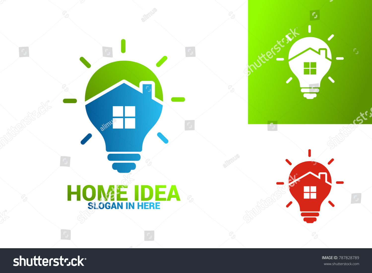 Home Idea Logo Template Design Stock Vector (Royalty Free) 787828789 ...