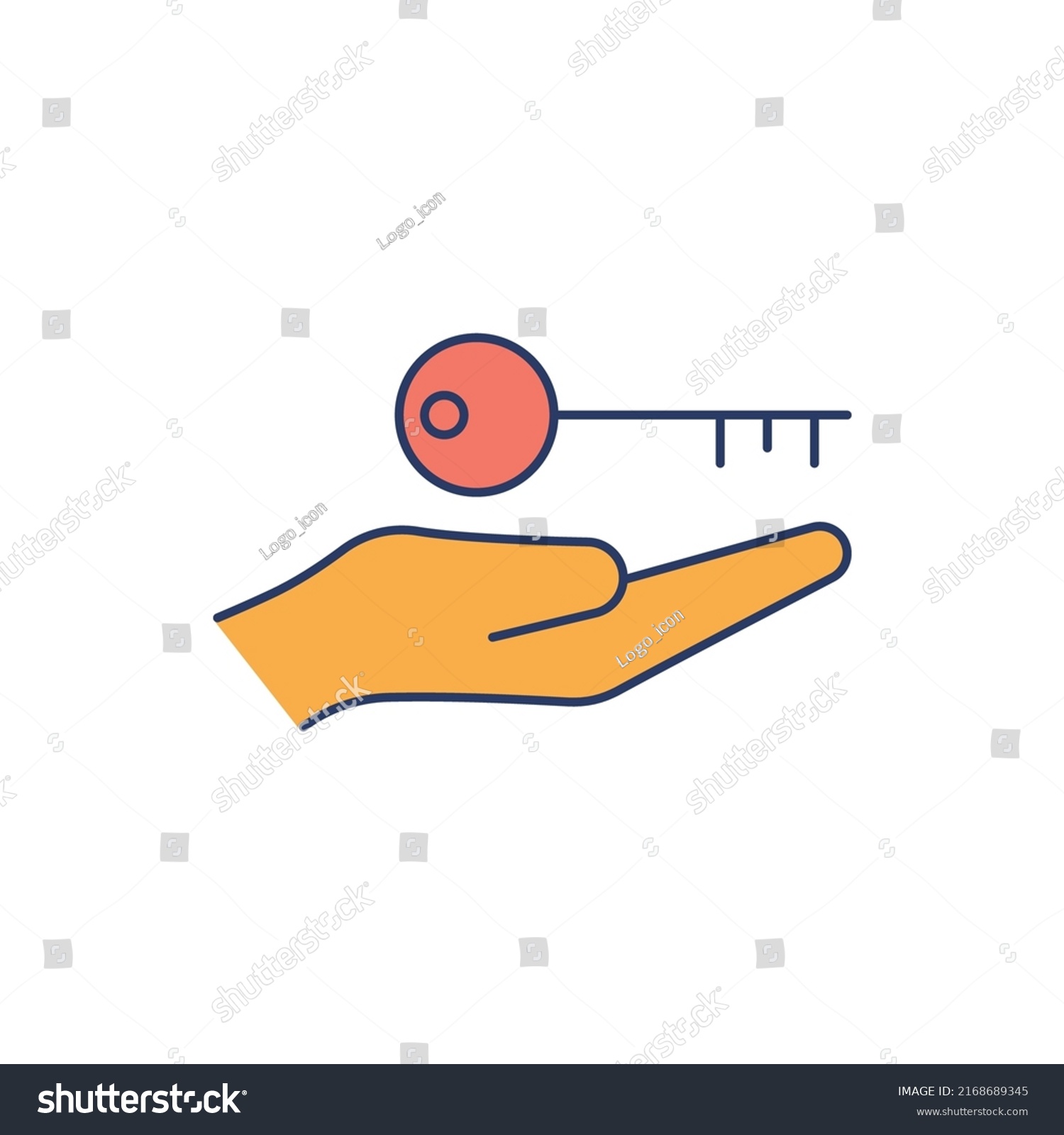 Home Key Handover Icon Vector Stock Vector (Royalty Free) 2168689345 ...