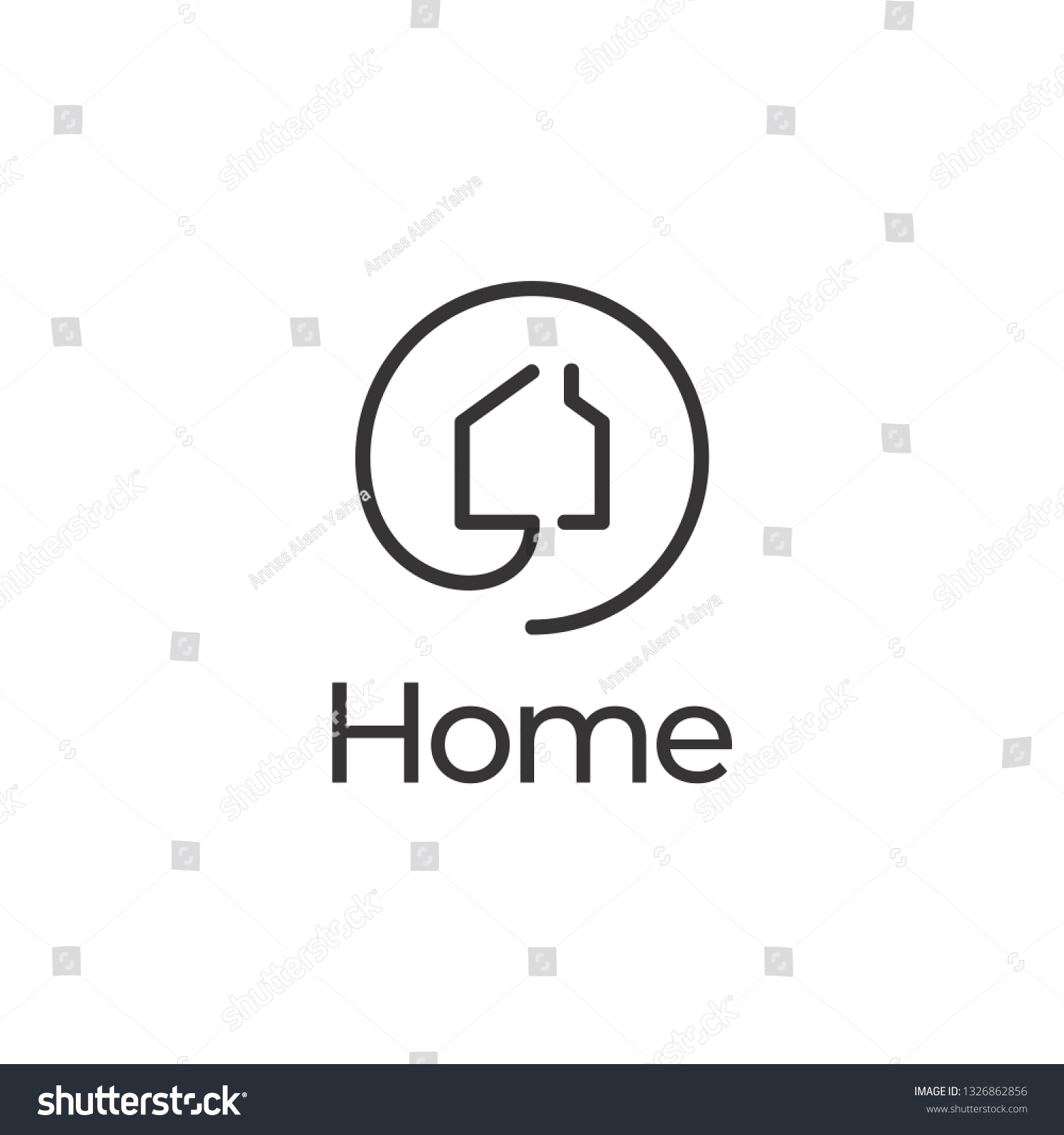Home Logo Design Template Stock Vector (Royalty Free) 1326862856 ...