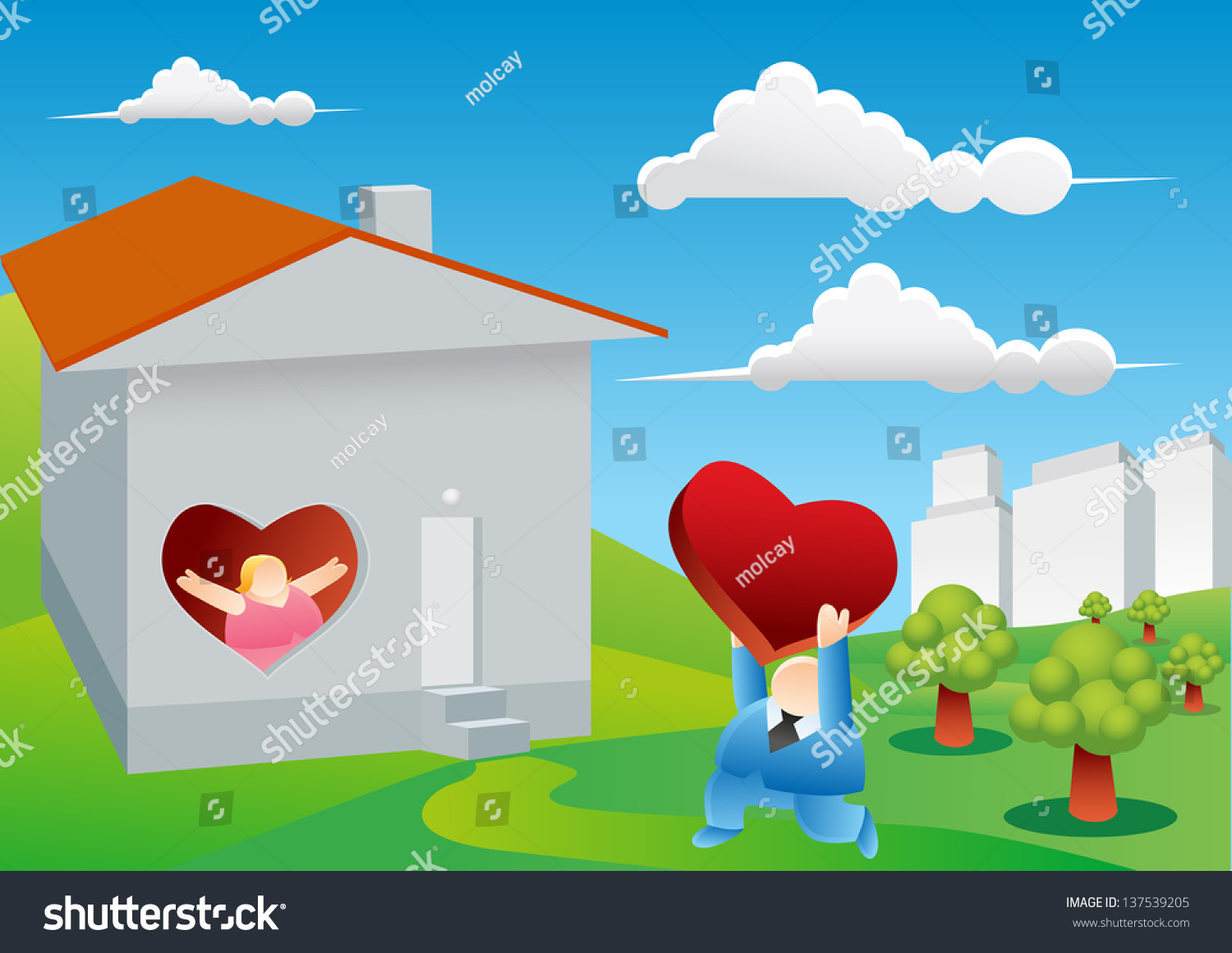 Home Love Stock Vector (Royalty Free) 137539205 | Shutterstock
