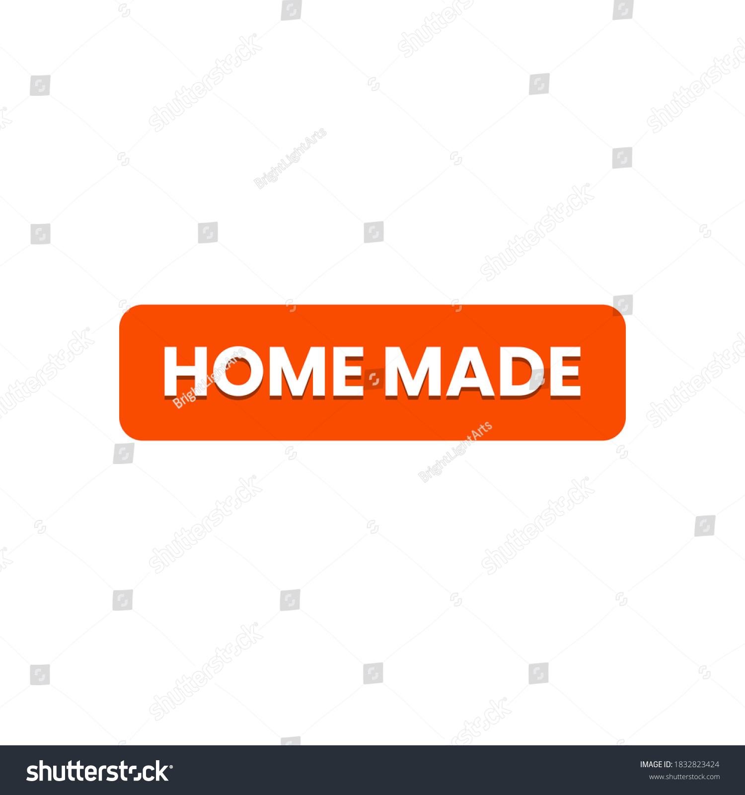 Home Made Icon Label Button Sign Stock Vector (Royalty Free) 1832823424 ...