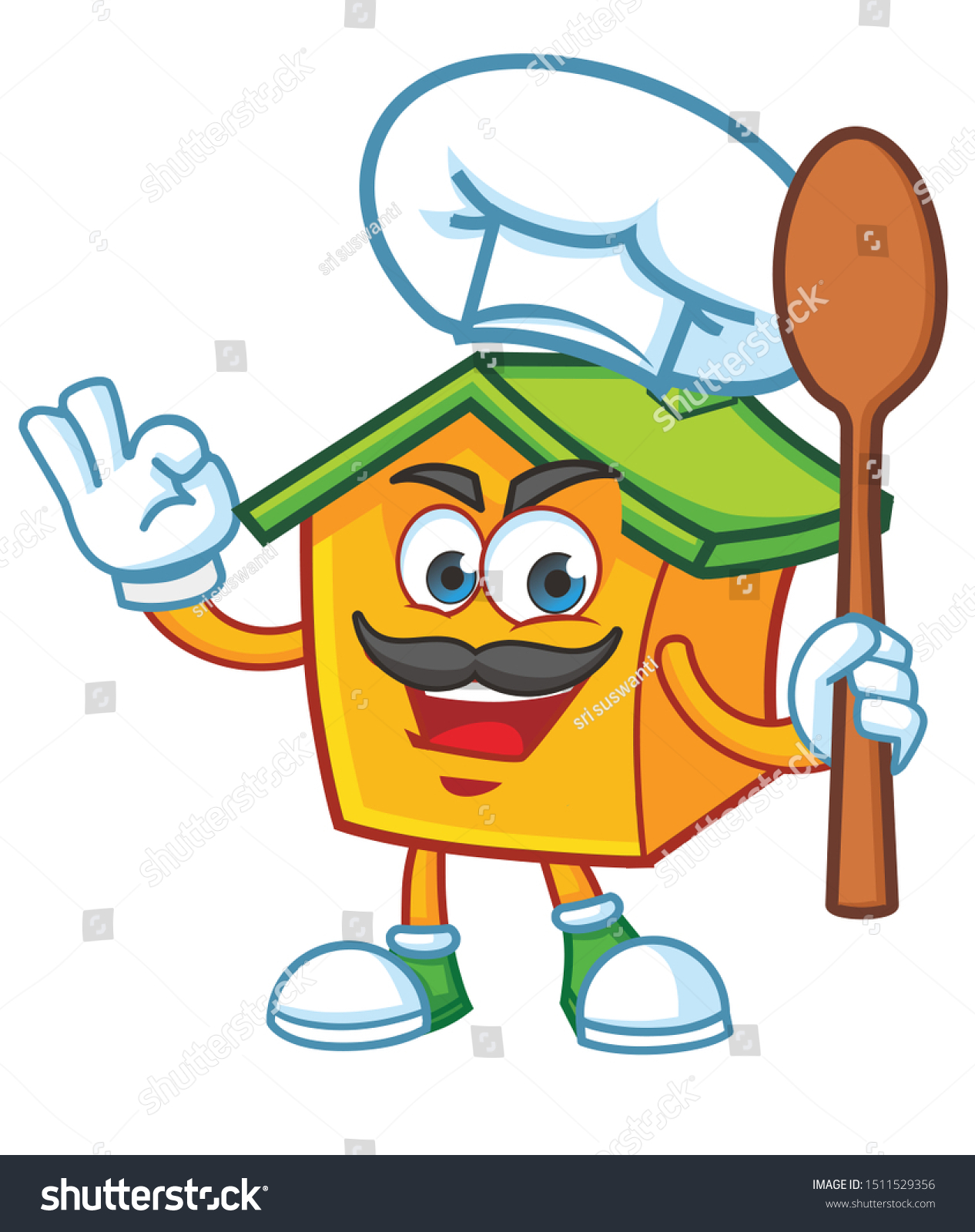 Home Mascot Character Design Vector Stock Vector (Royalty Free ...