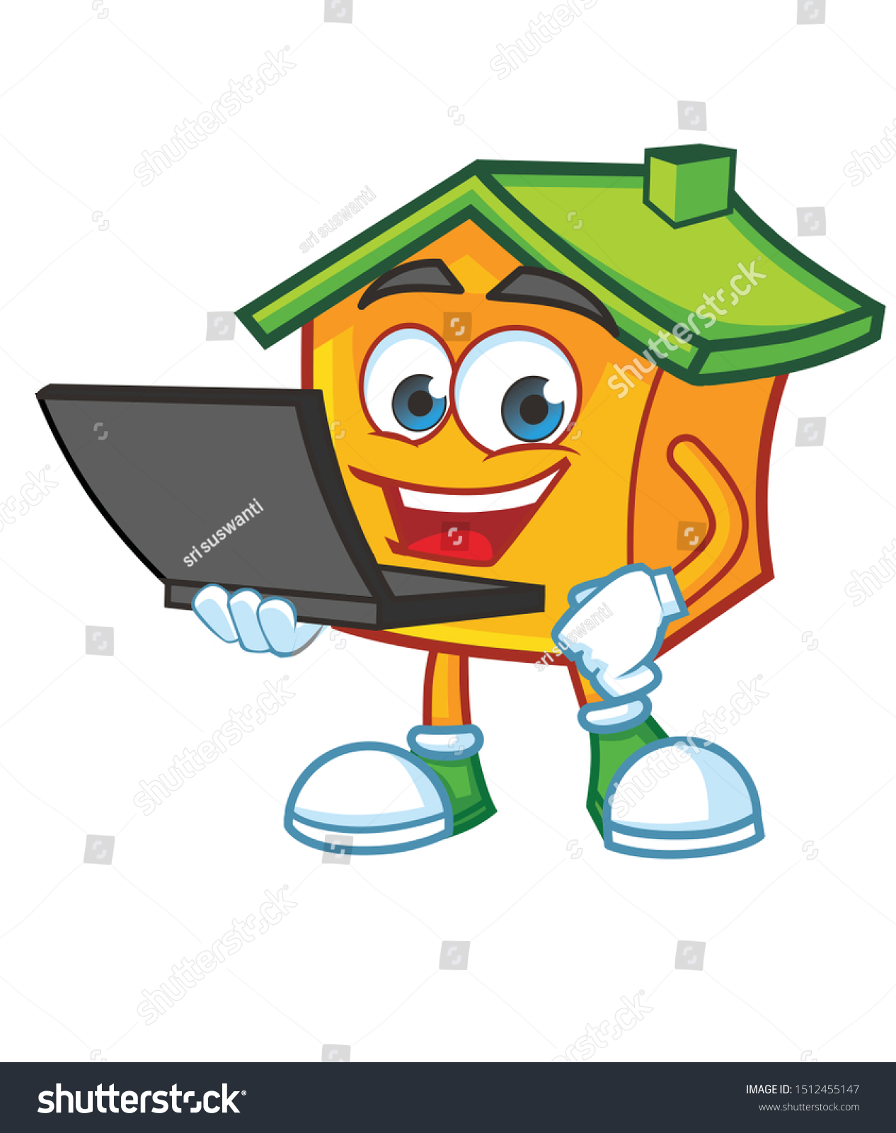 Home Mascot Character Design Vector Stock Vector (Royalty Free ...