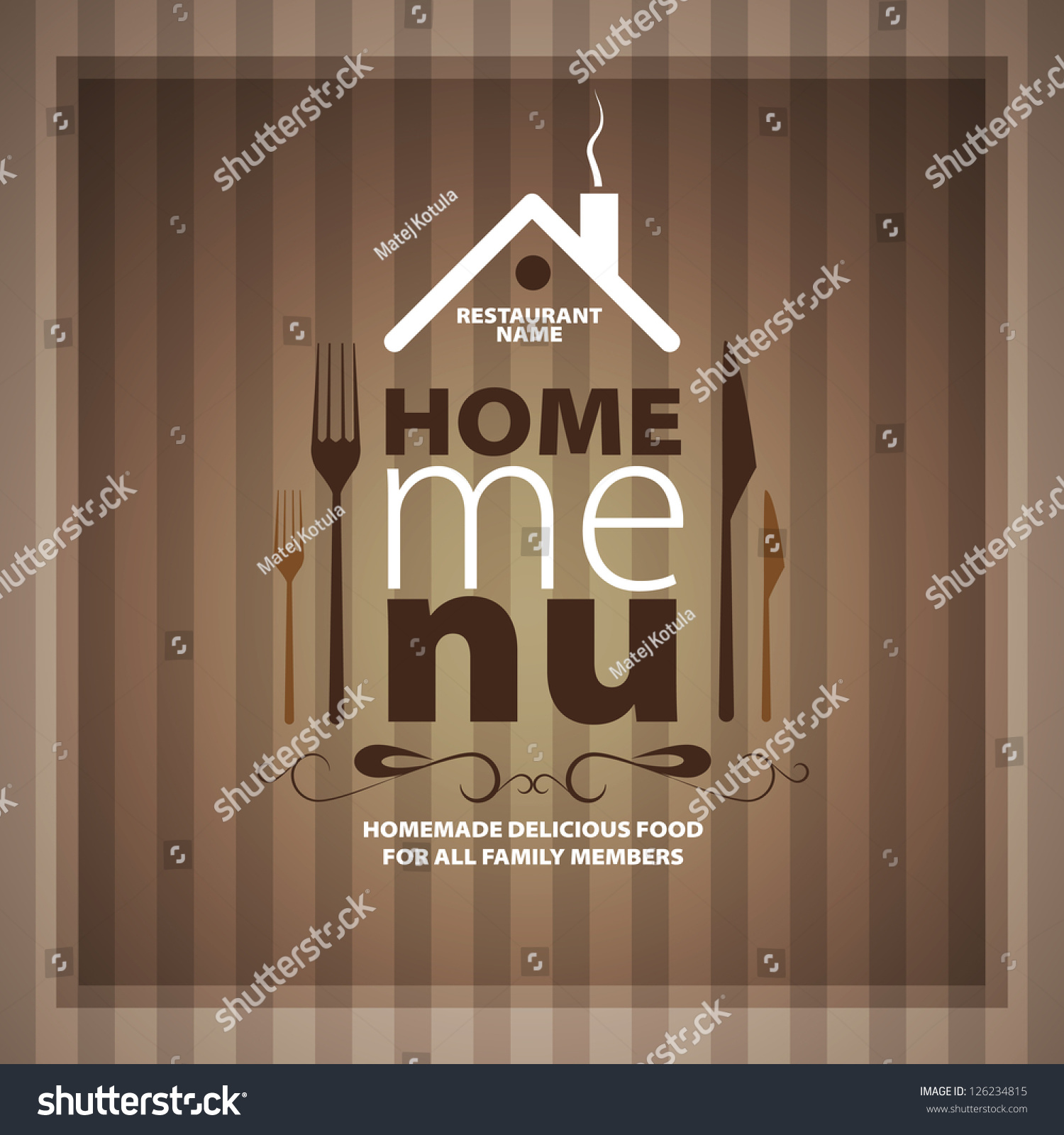 Home Menu Design Template Stock Vector (Royalty Free) 126234815 ...