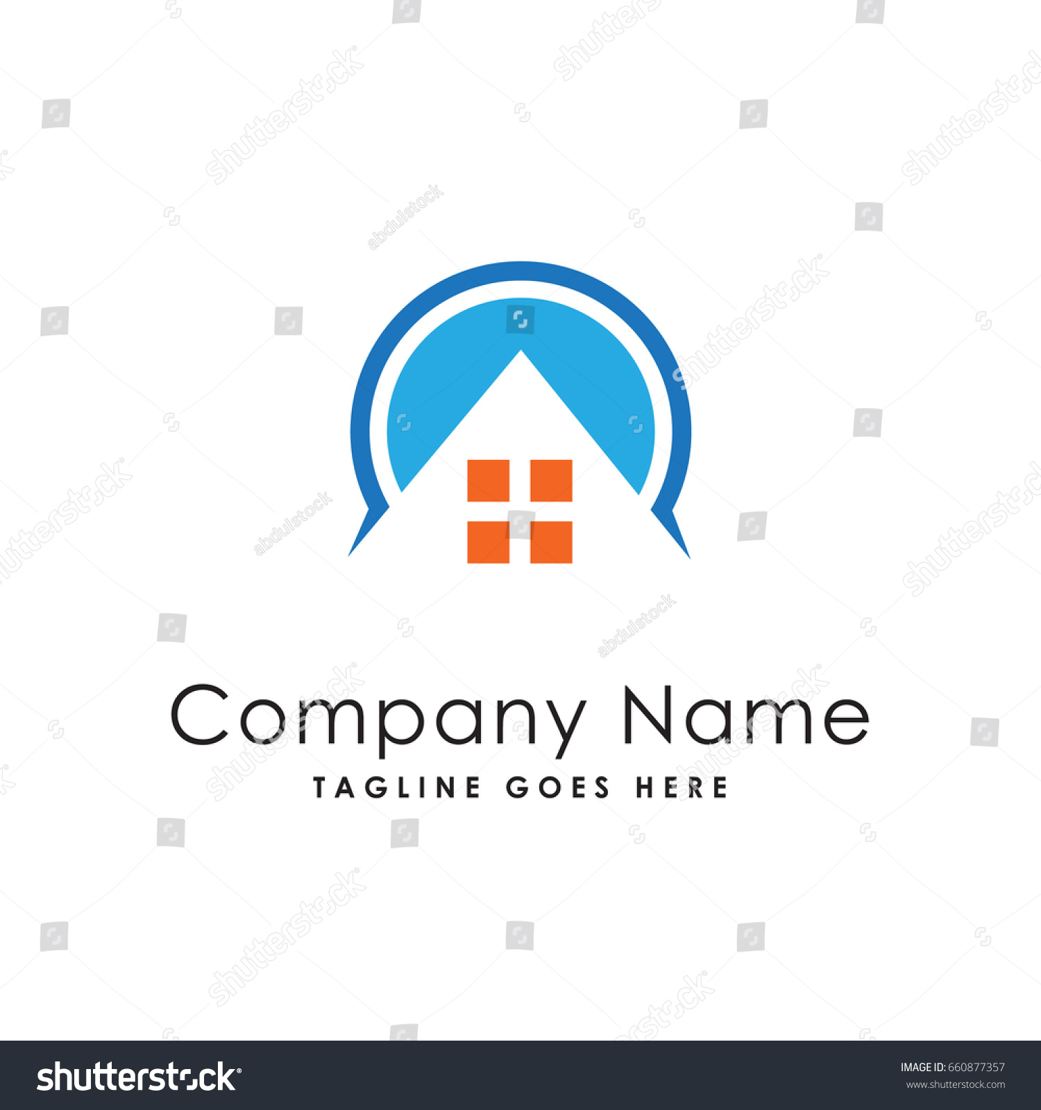 Home Office Logo Template Stock Vector (Royalty Free) 660877357
