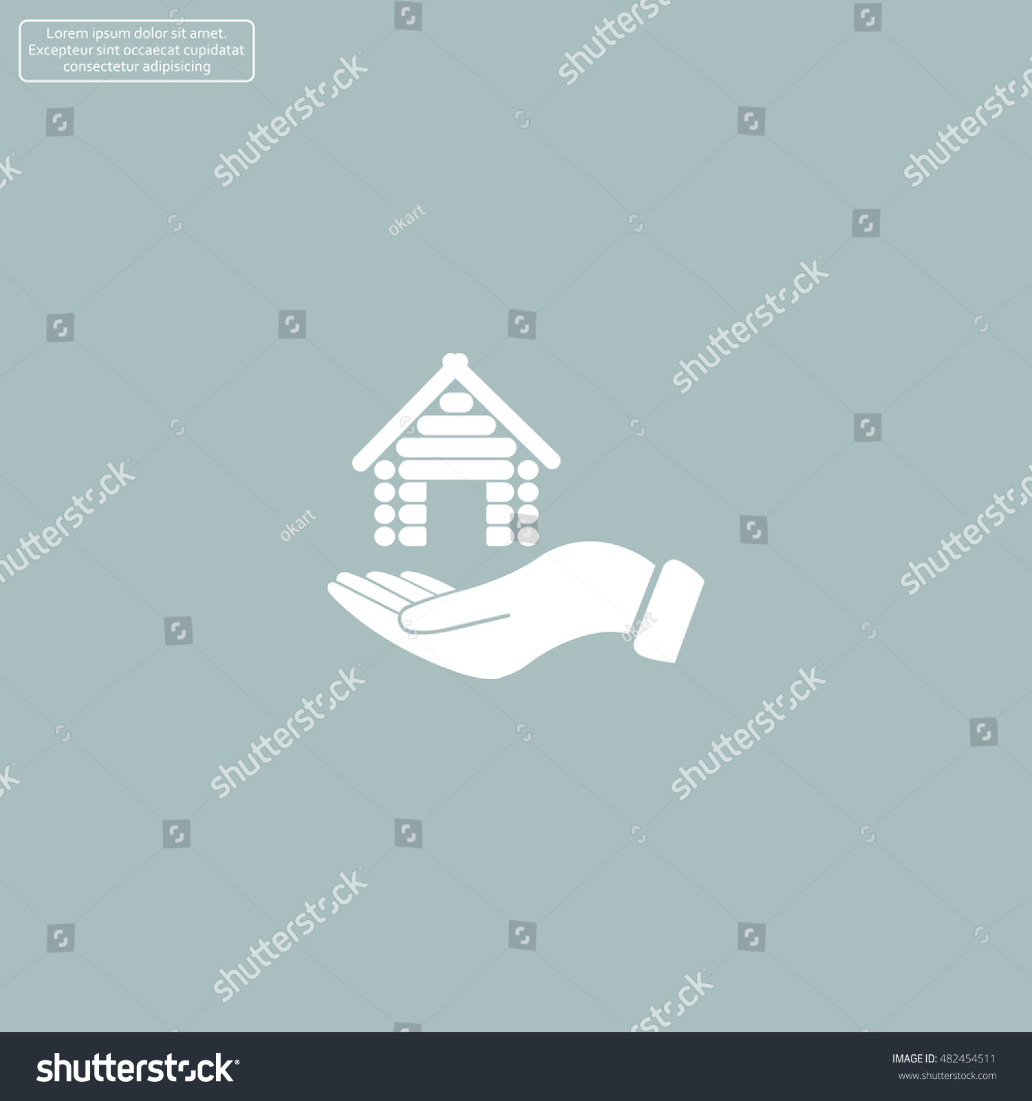 Home On Hand Vector Icon Stock Vector (Royalty Free) 482454511 ...