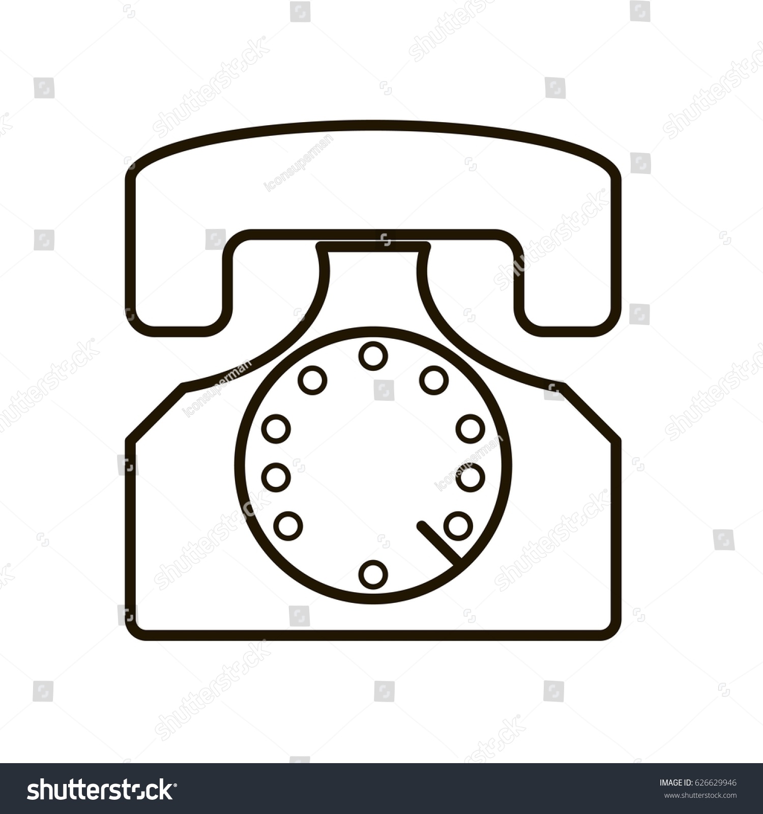 Home Phone Icon Vector Stock Vector (Royalty Free) 626629946 | Shutterstock