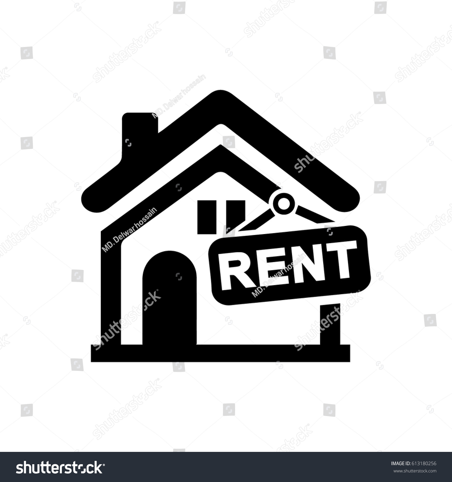 Home Rent Icon Stock Vector 613180256 - Shutterstock