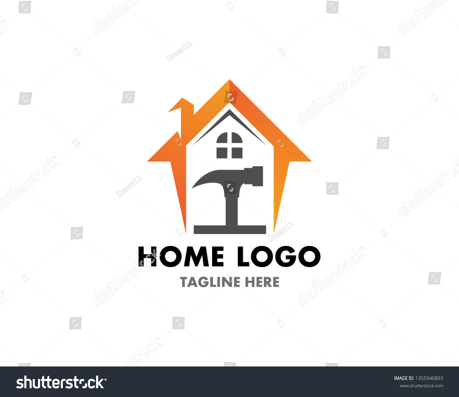 Home Repair Logo Vector Template Stock Vector (Royalty Free) 1355940893 ...