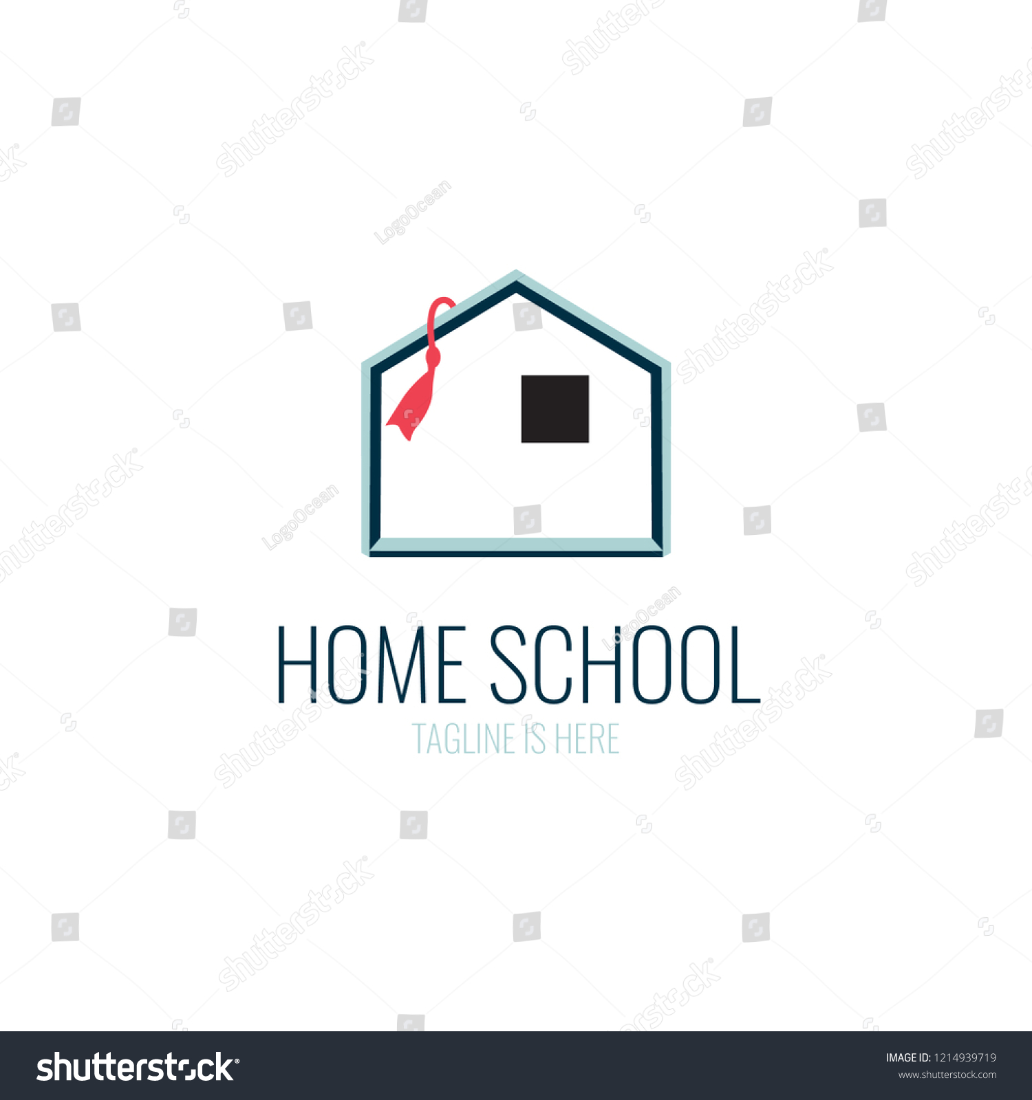 Home School Logo Stock Vector (Royalty Free) 1214939719