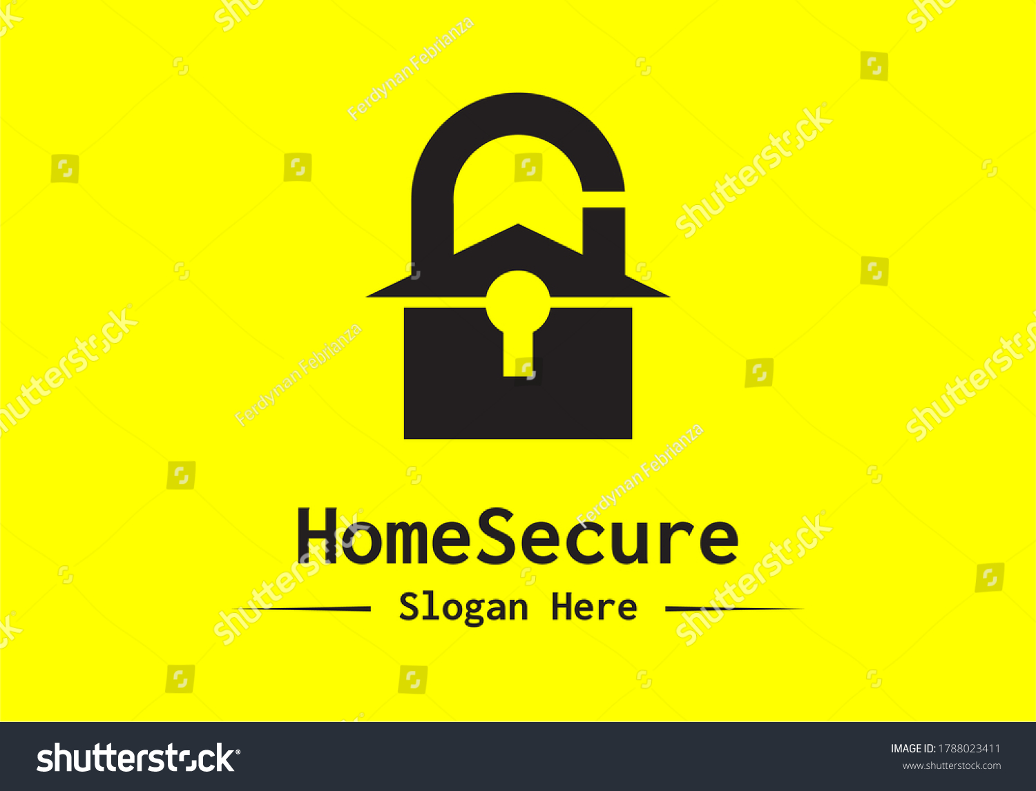 Home Secure Logo Vector Lock Home Stock Vector (Royalty Free ...