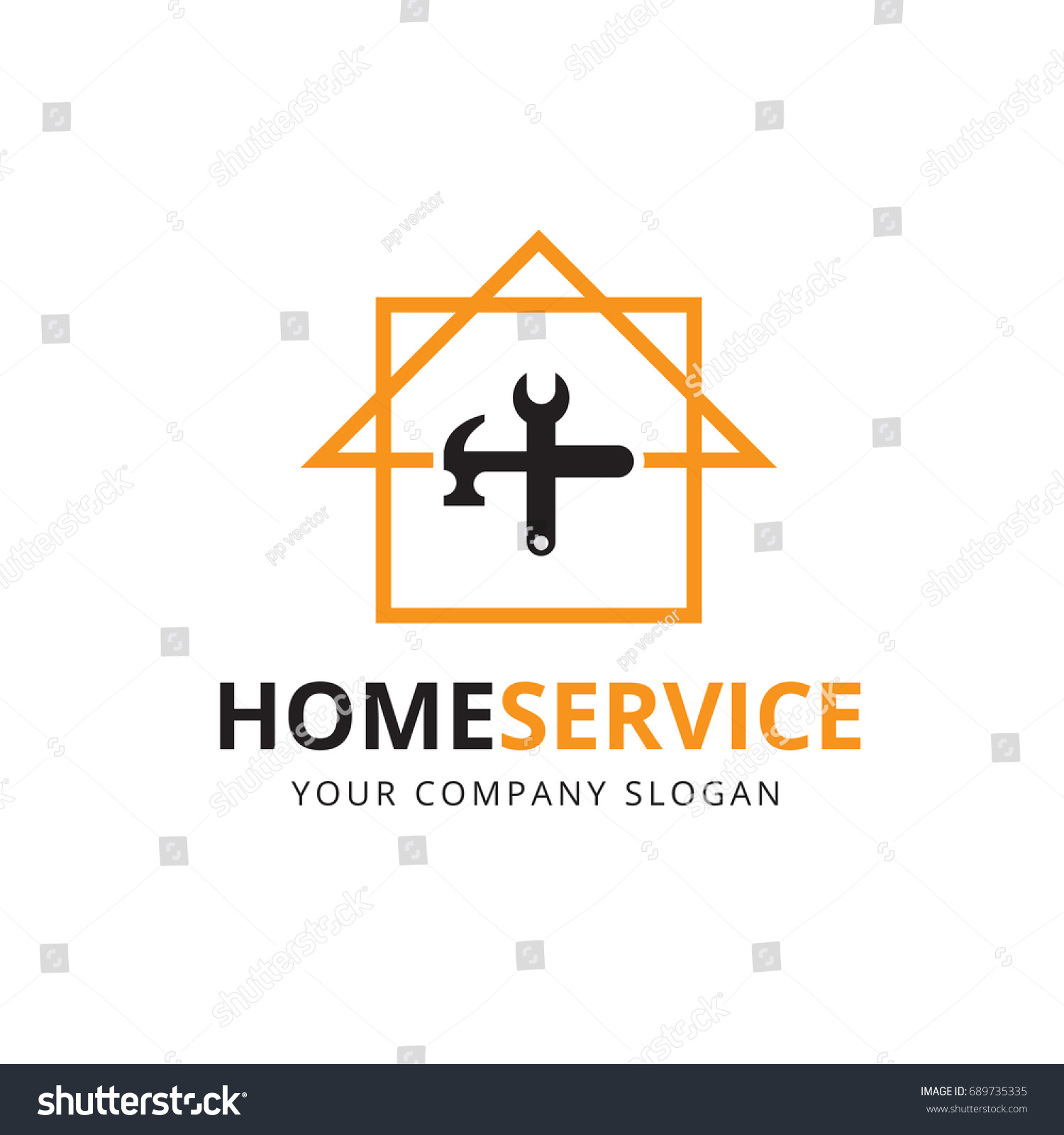 Home Service Logo Stock Vector (Royalty Free) 689735335 | Shutterstock