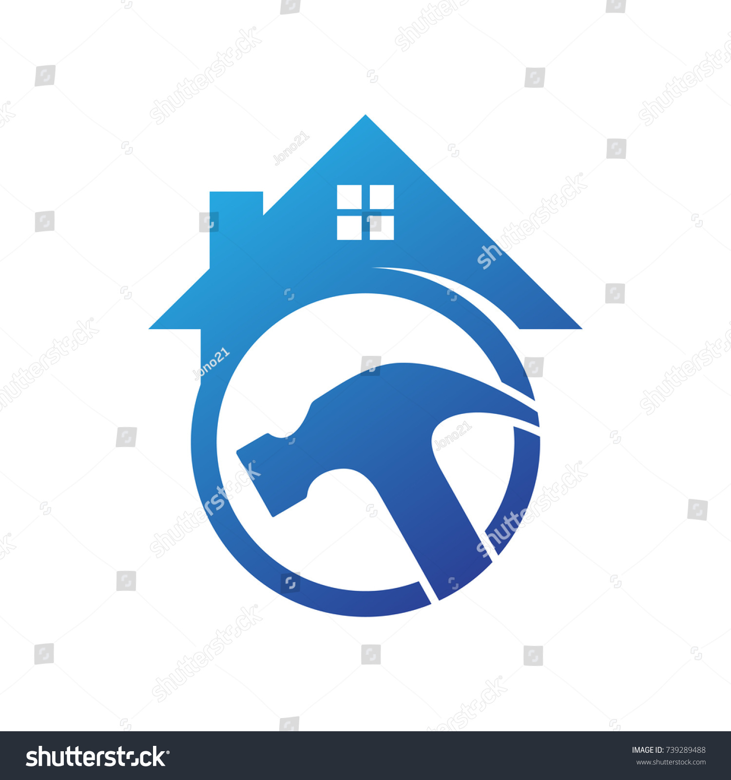 Home Service Logo Stock Vector (Royalty Free) 739289488