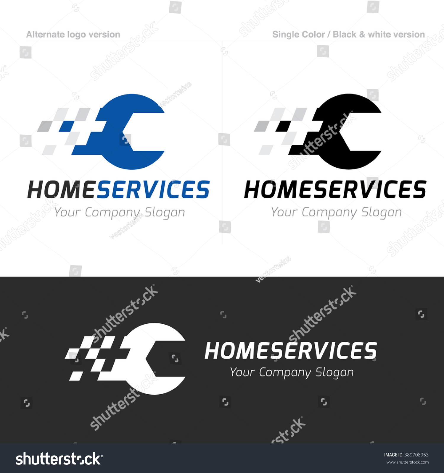 Home Services Tools Logo Template Stock Vector (Royalty Free) 389708953