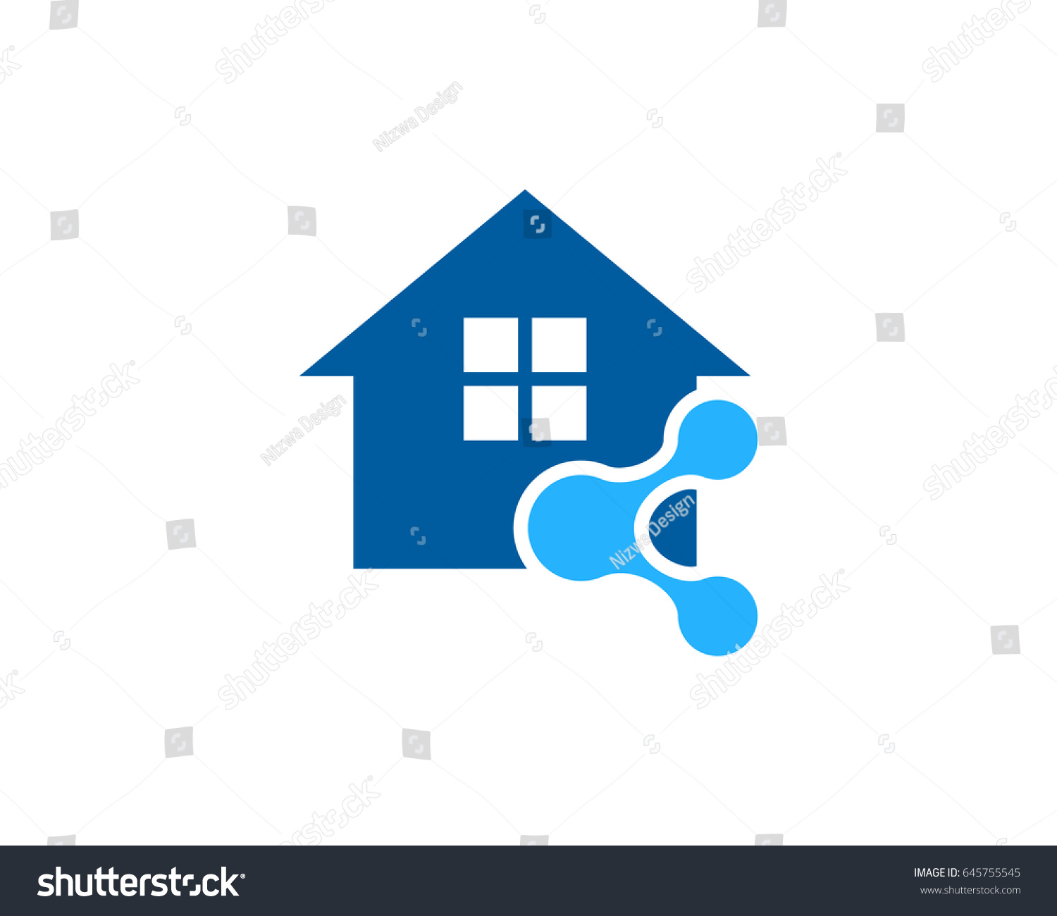 Home Share Icon Logo Design Element: vector de stock (libre de regalías ...