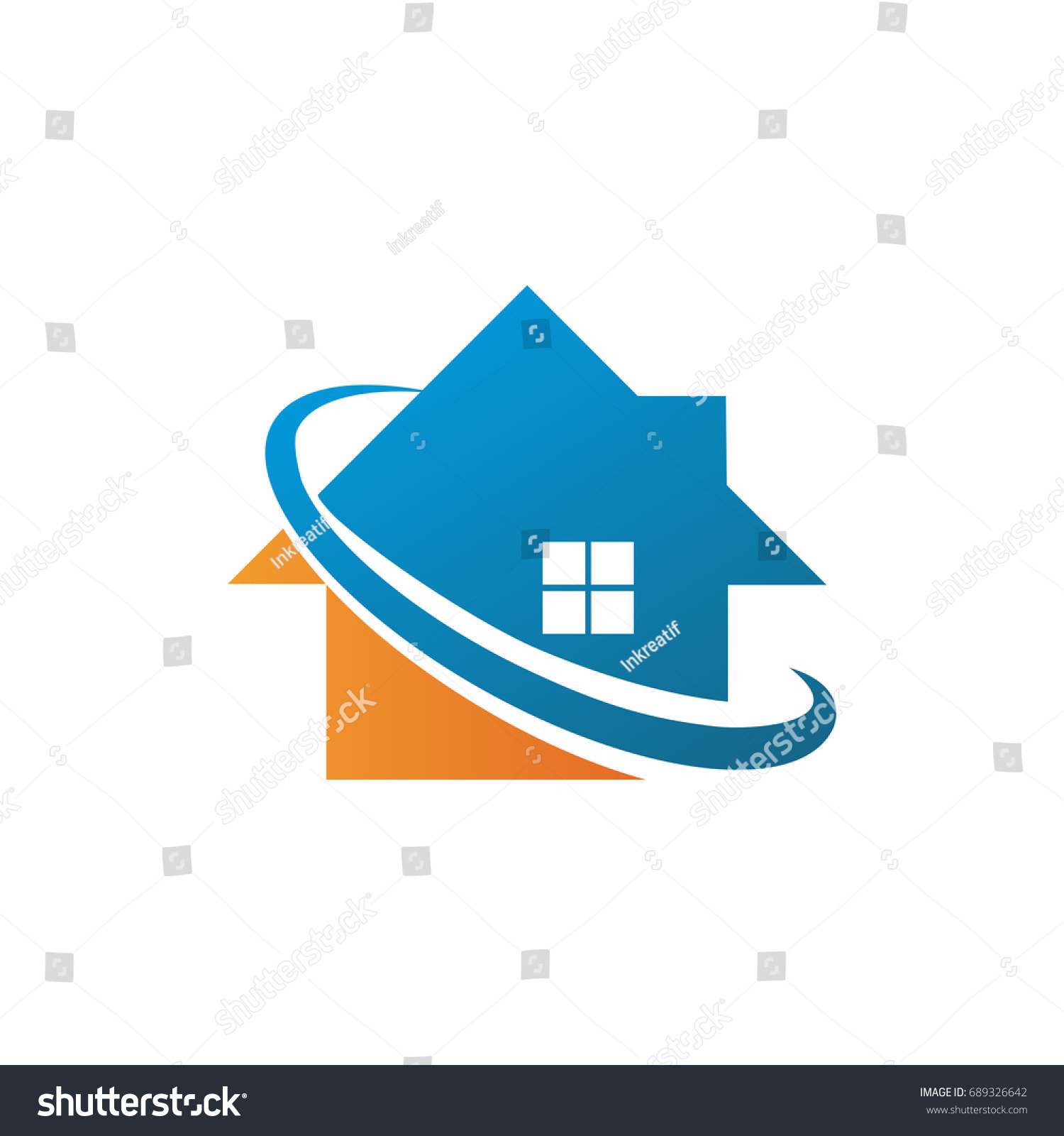 Home Solution Logo Design Stock Vector (Royalty Free) 689326642