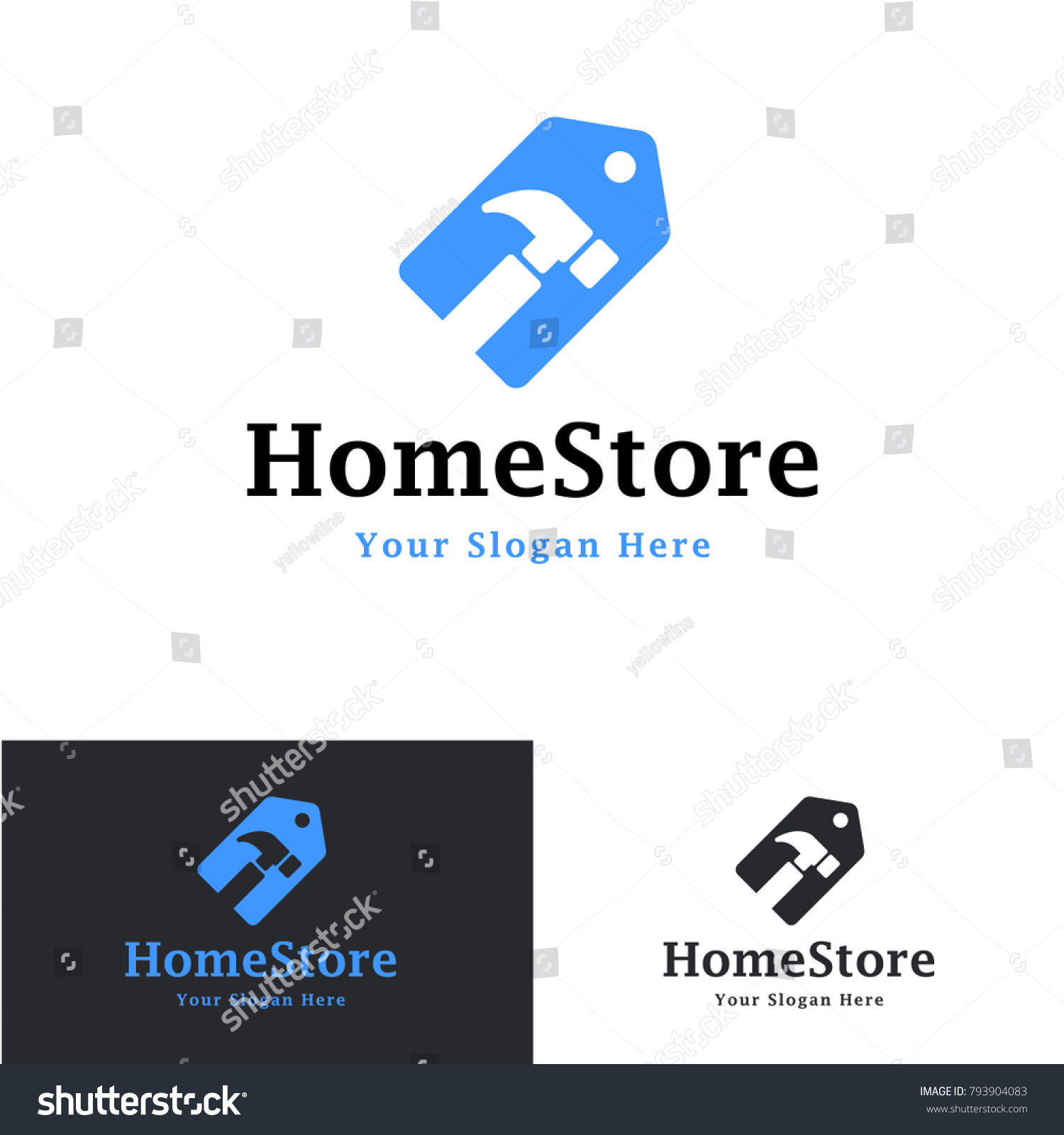 Home Store Logo Template Stock Vector (Royalty Free) 793904083 ...