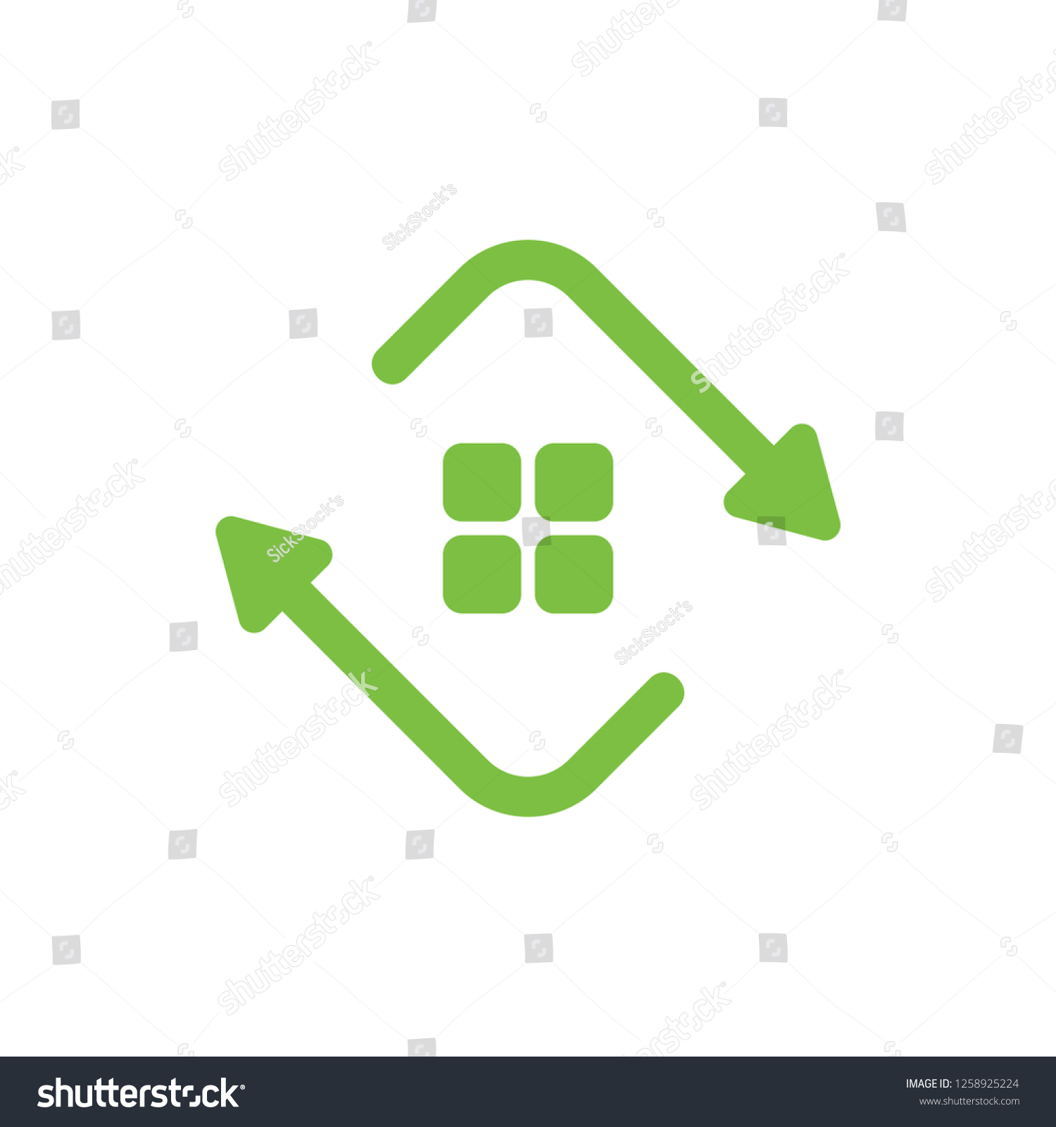 Home Window Circle Arrow Logo Vector Stock Vector (Royalty Free) 1258925224