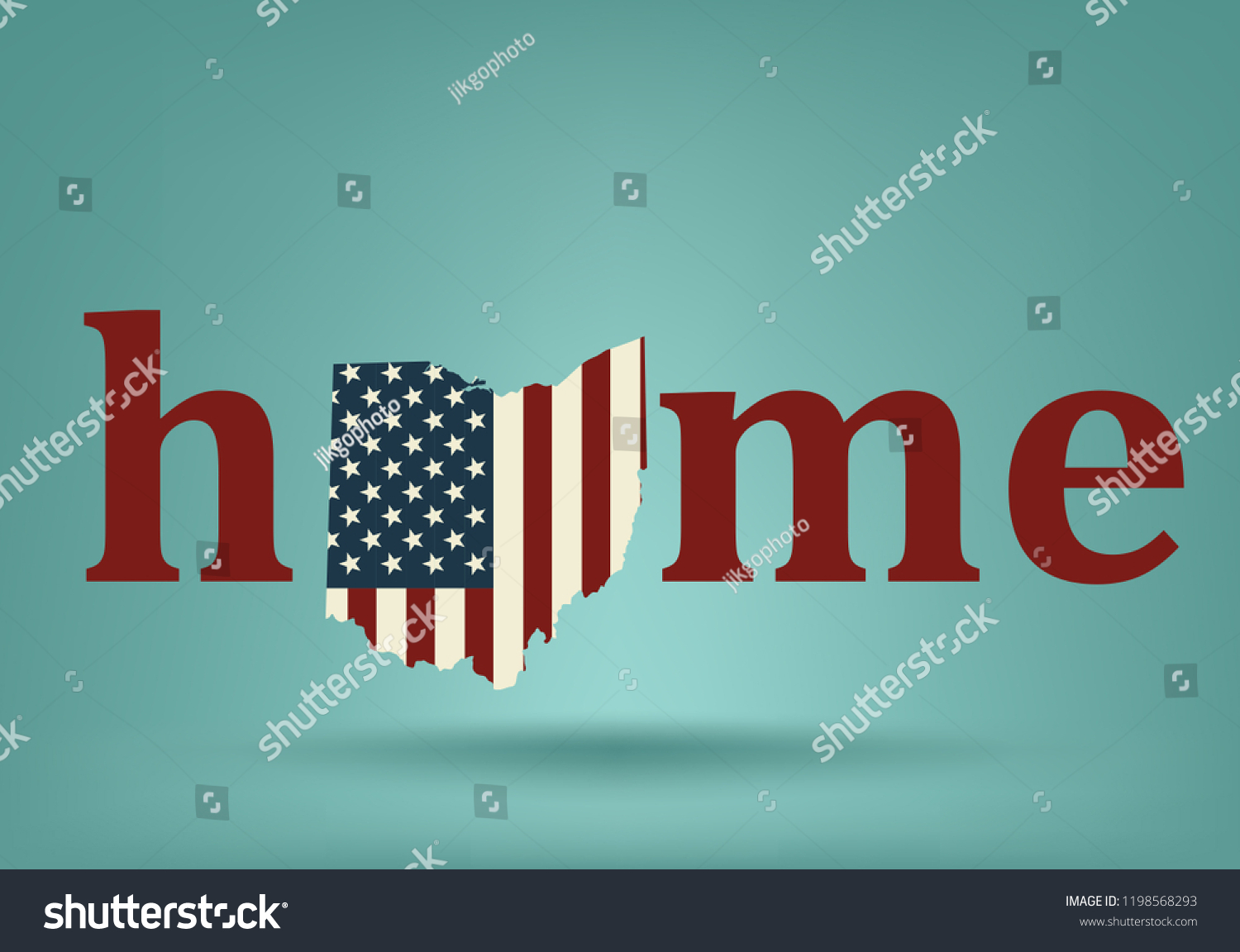 Home Ohio State Map Vector Eps Stock Vector (Royalty Free) 1198568293