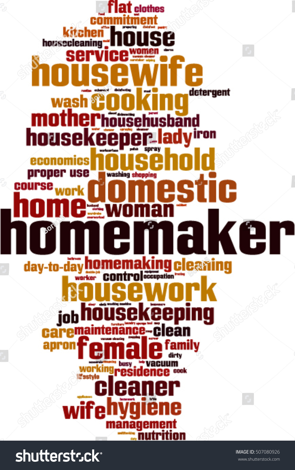 Homemaker Word Cloud Concept Vector Illustration Stock Vector (Royalty ...