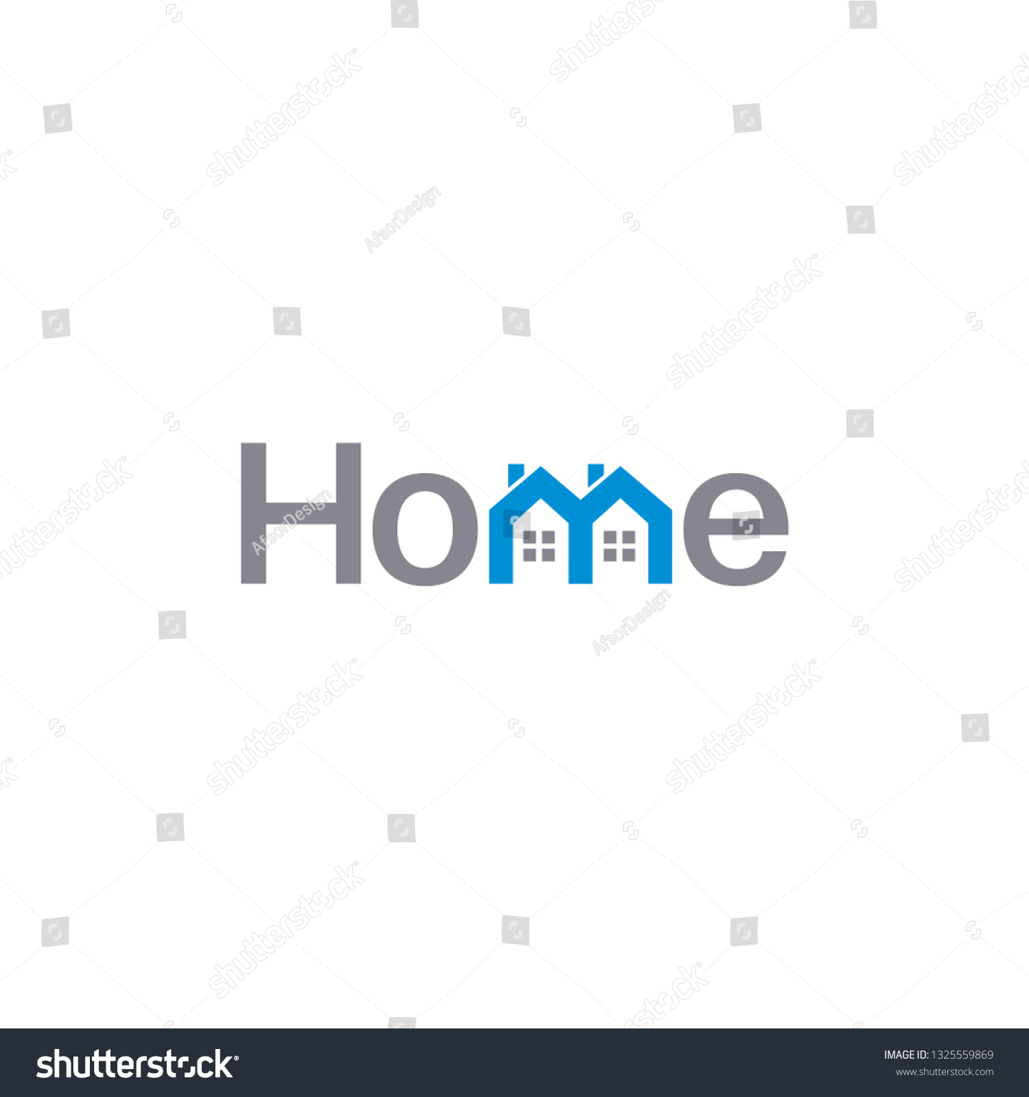 Homes Logos Design Letter Simple Stock Vector (Royalty Free) 1325559869