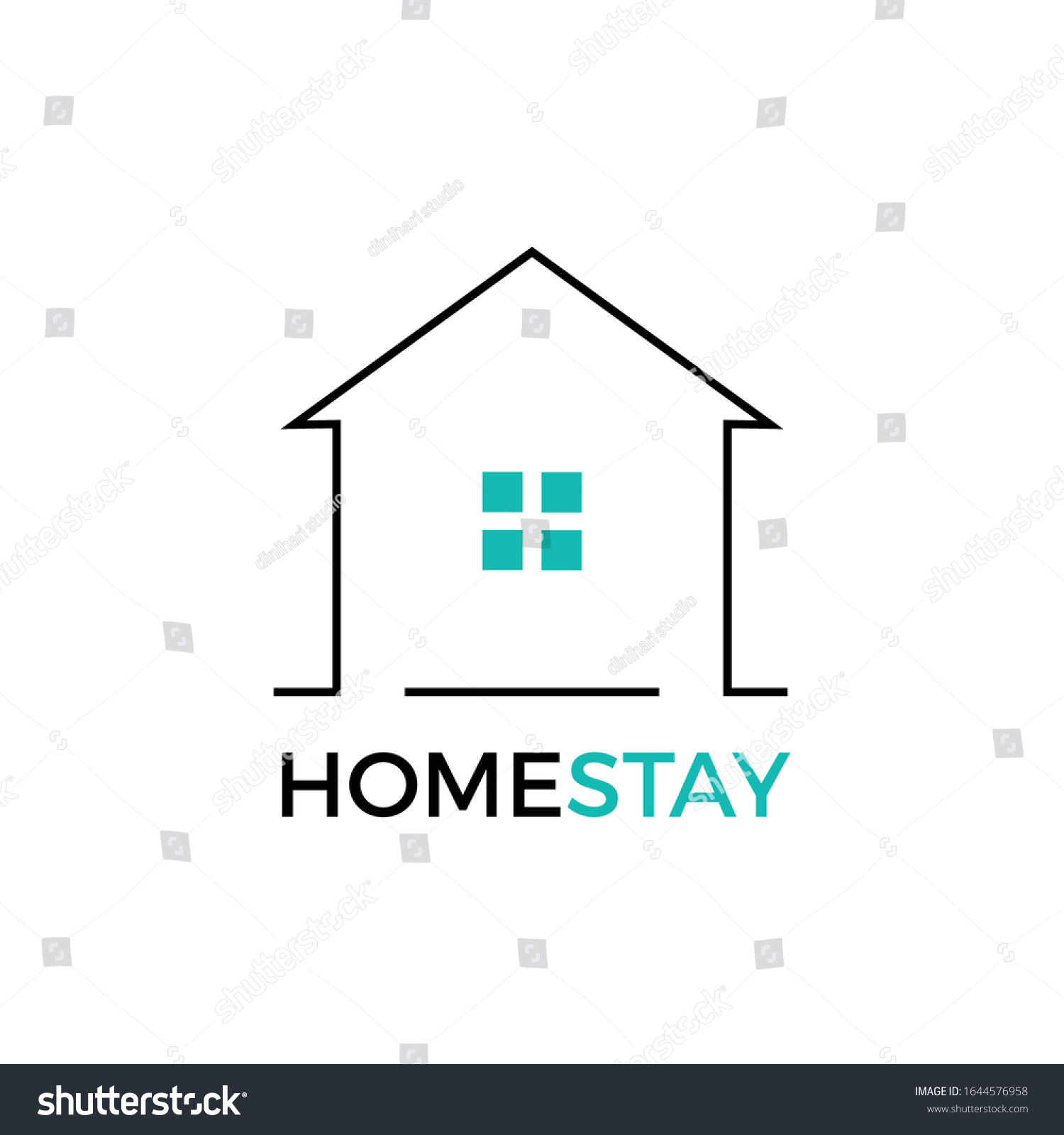 Homestay Logo Design Vector Stock Vector (Royalty Free) 1644576958