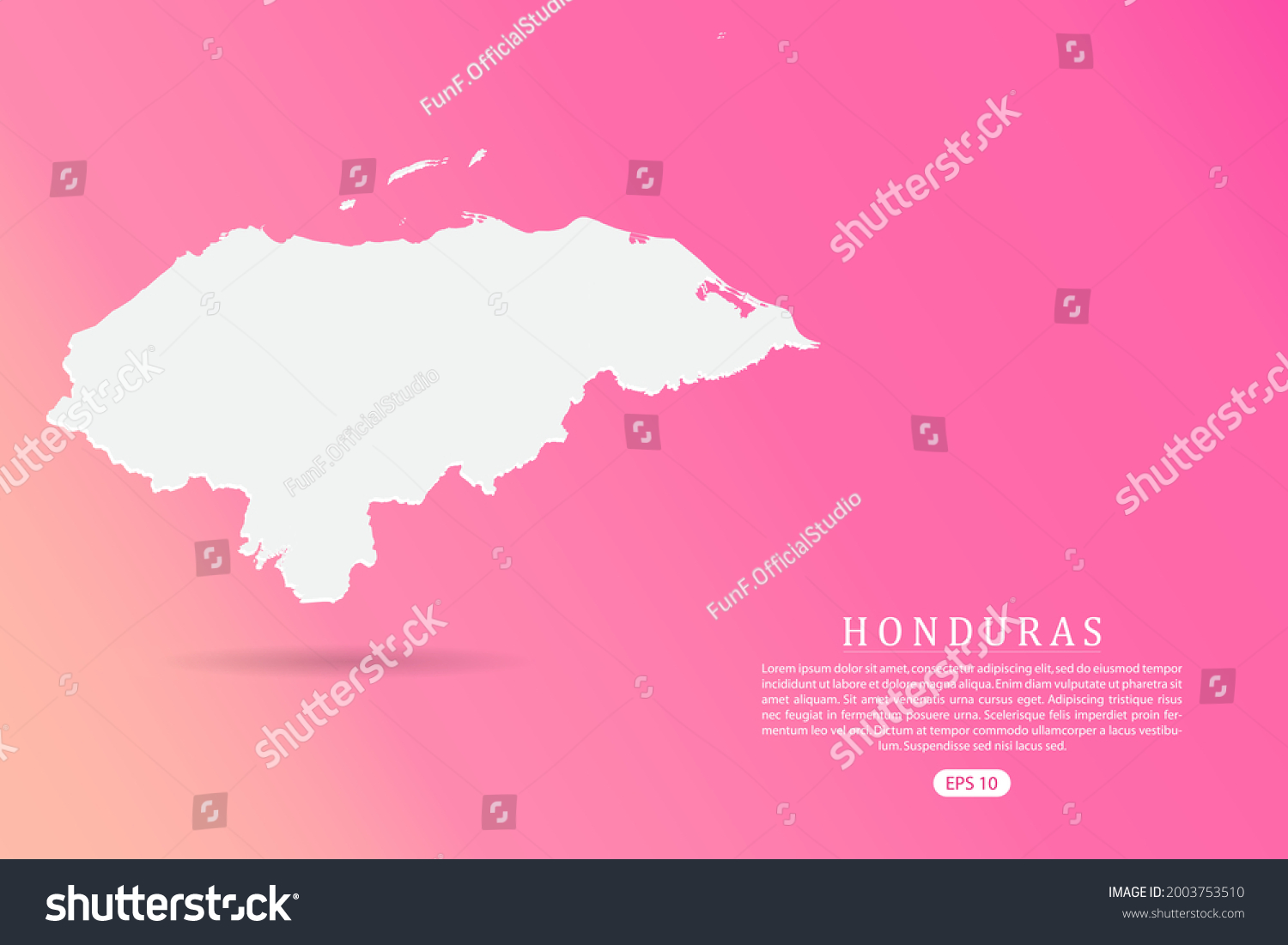 Honduras Map World Map Vector Template Stock Vector (Royalty Free ...