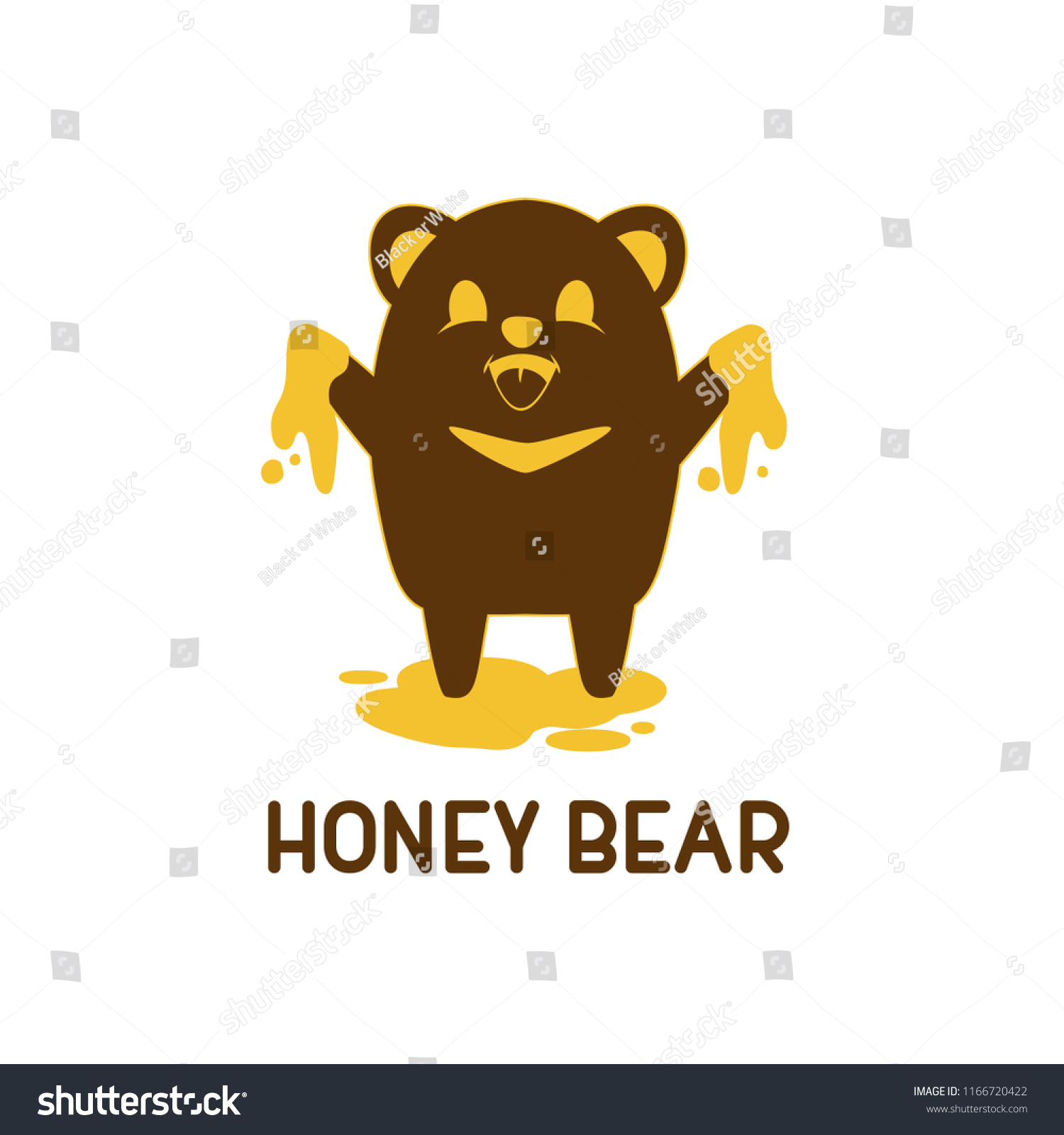 Honey Bear Logo Stock Vector (Royalty Free) 1166720422 | Shutterstock
