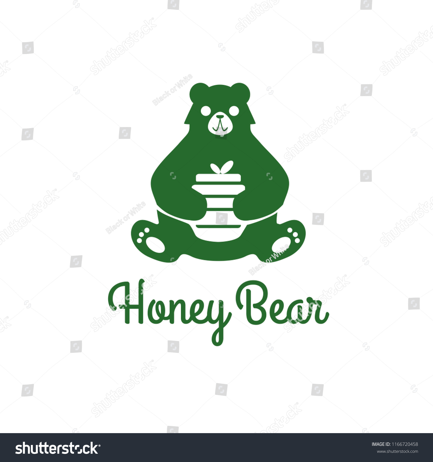 Honey Bear Logo Stock Vector (Royalty Free) 1166720458 | Shutterstock