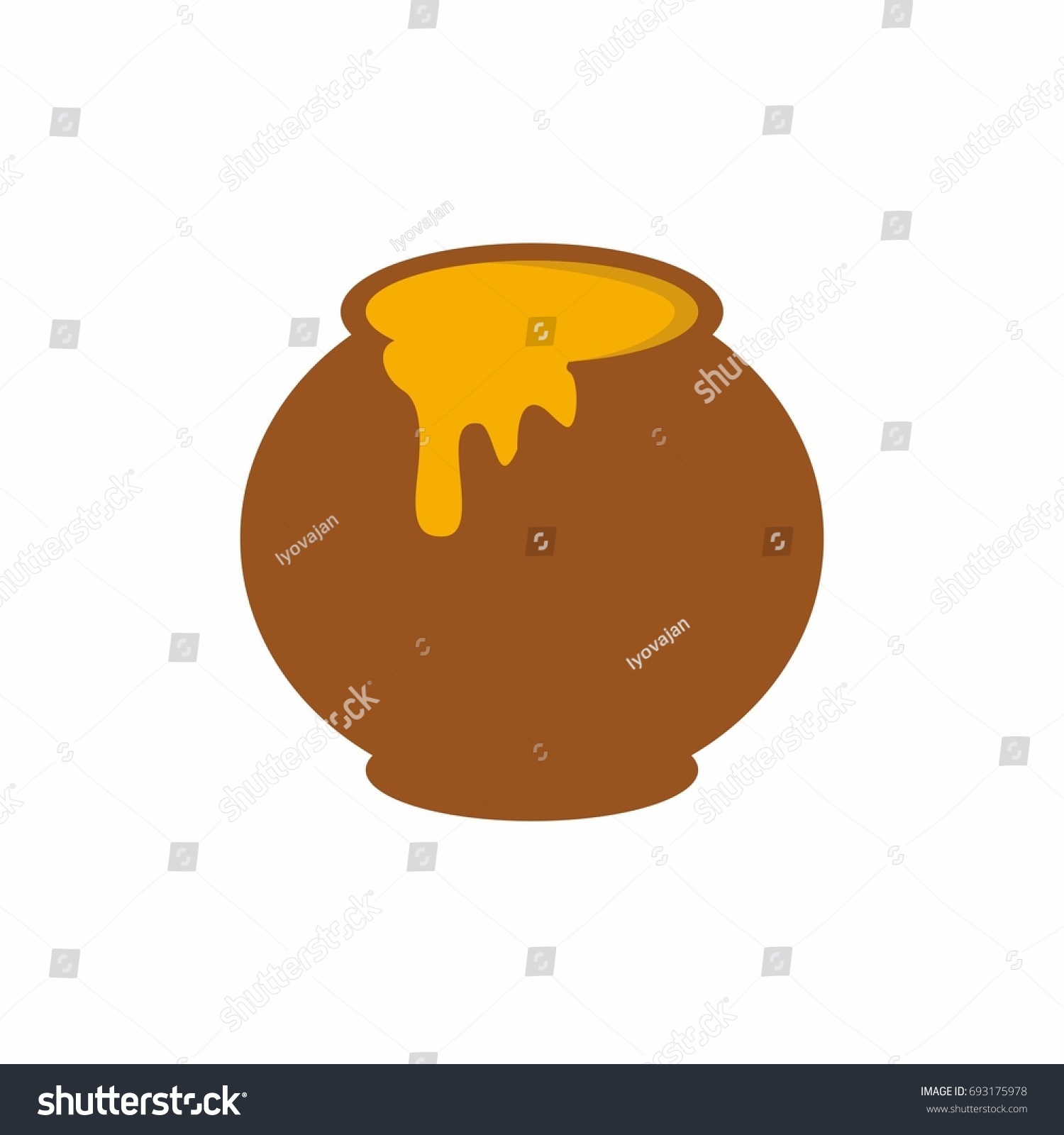 Honey Pot Icon Vector Stock Vector (Royalty Free) 693175978