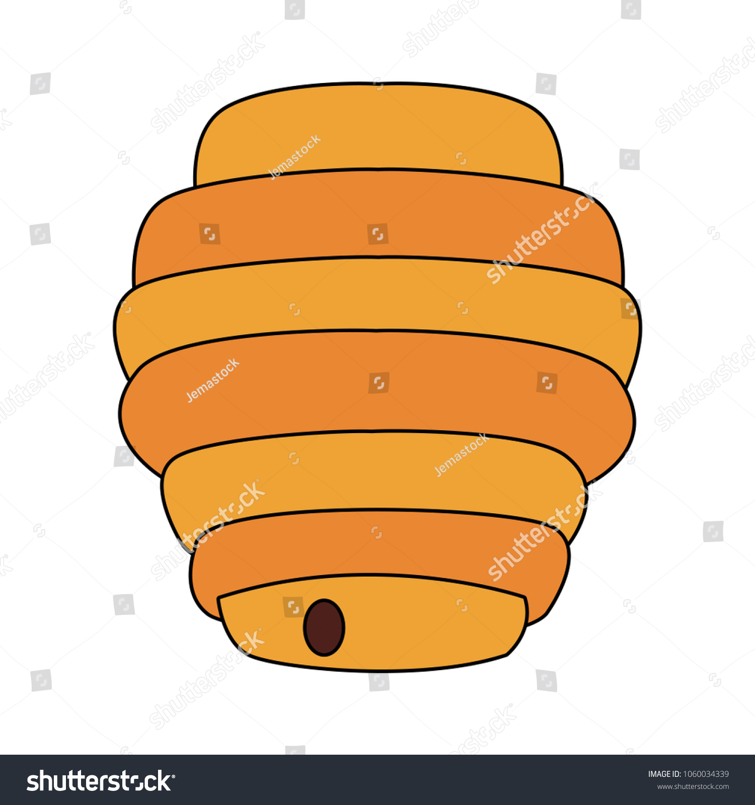 Honeycomb Cartoon Isolated Stock Vector (Royalty Free) 1060034339 ...