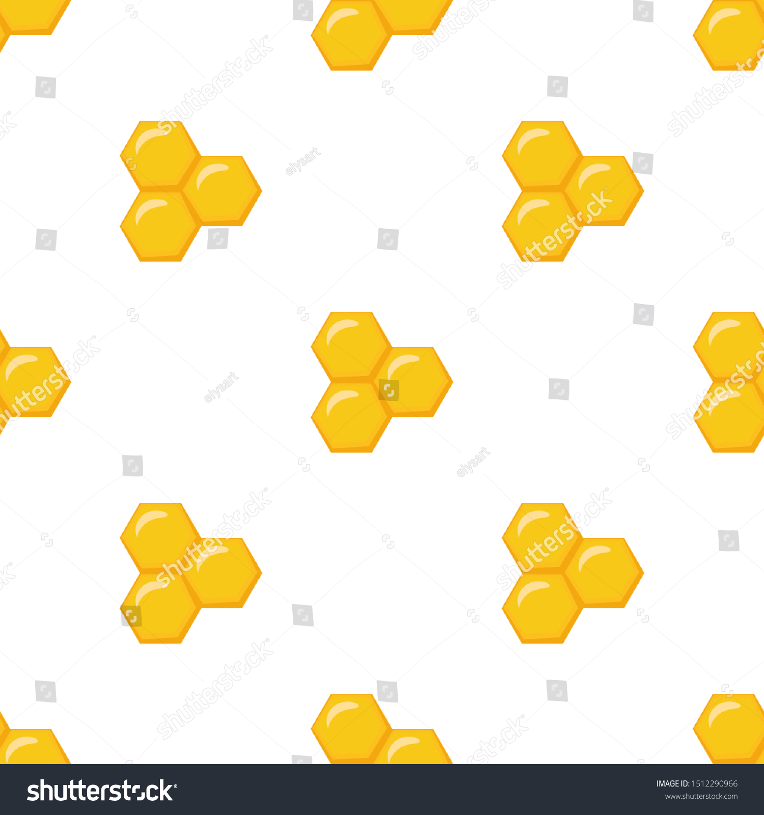 Honeycomb Cute Cartoon Vector Illustration Seamless Stock Vector ...