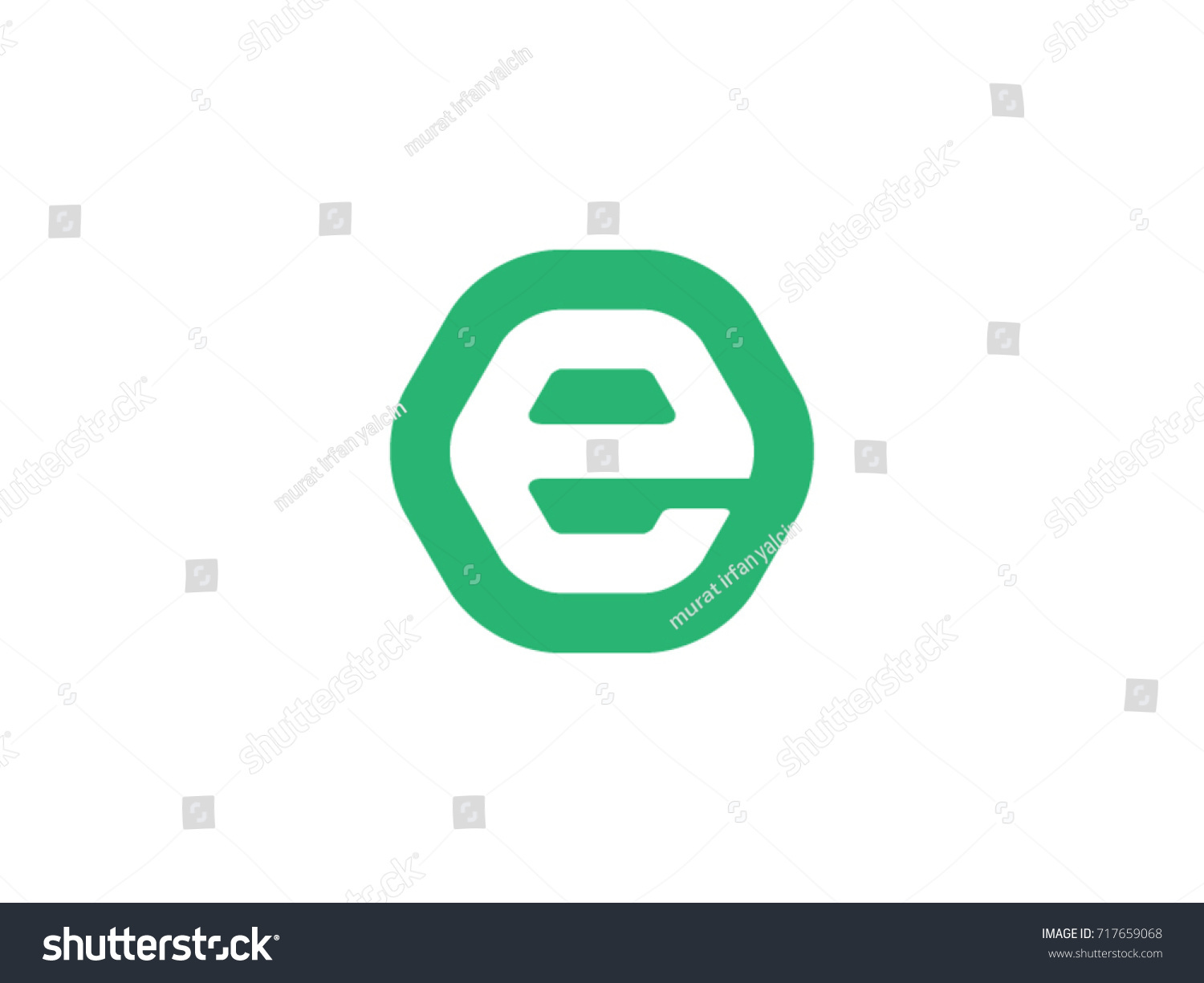 Honeycomb E Letter Vector Icon Stock Vector (Royalty Free) 717659068