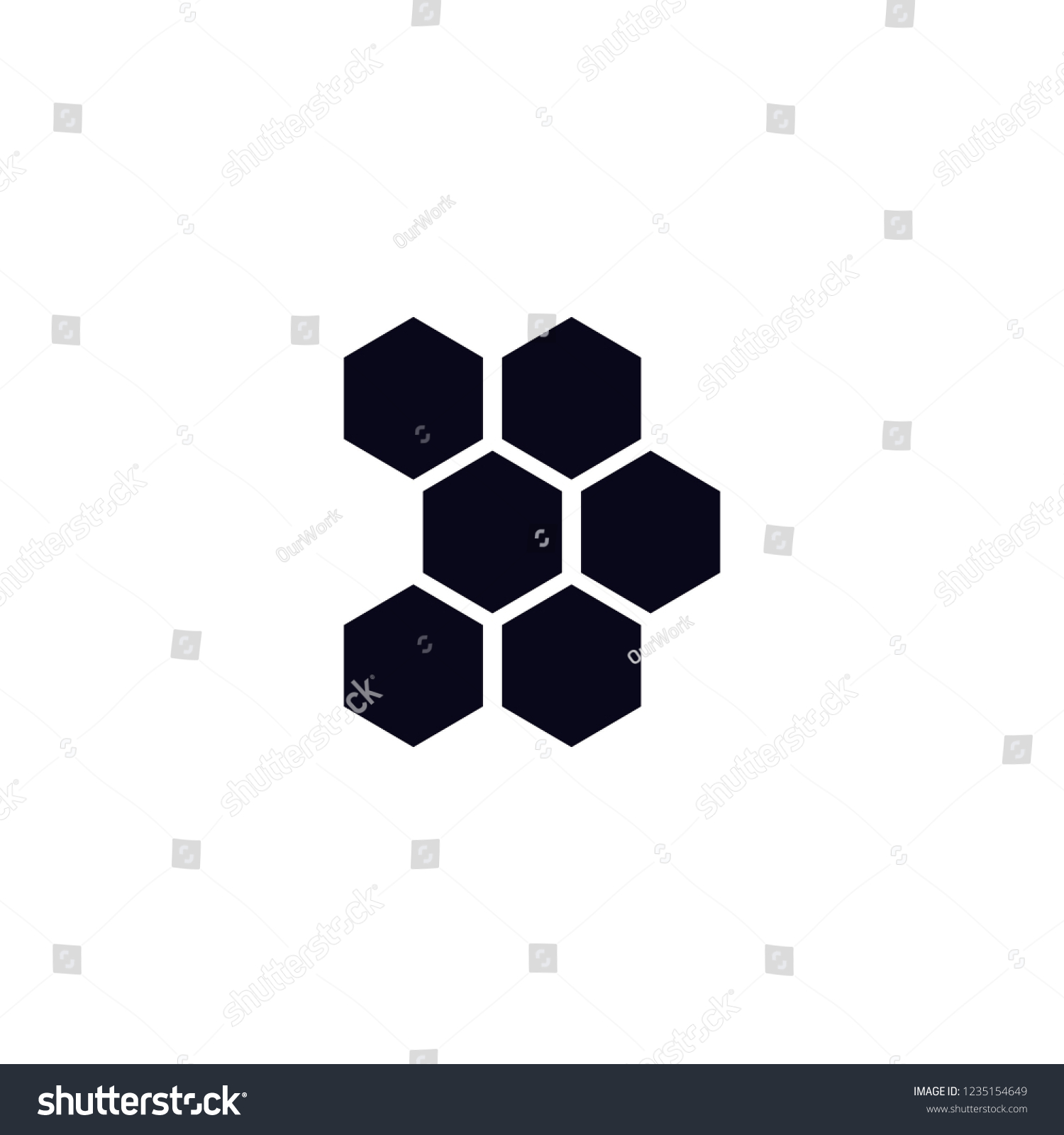 Honeycomb Icon Vector Stock Vector (Royalty Free) 1235154649 | Shutterstock