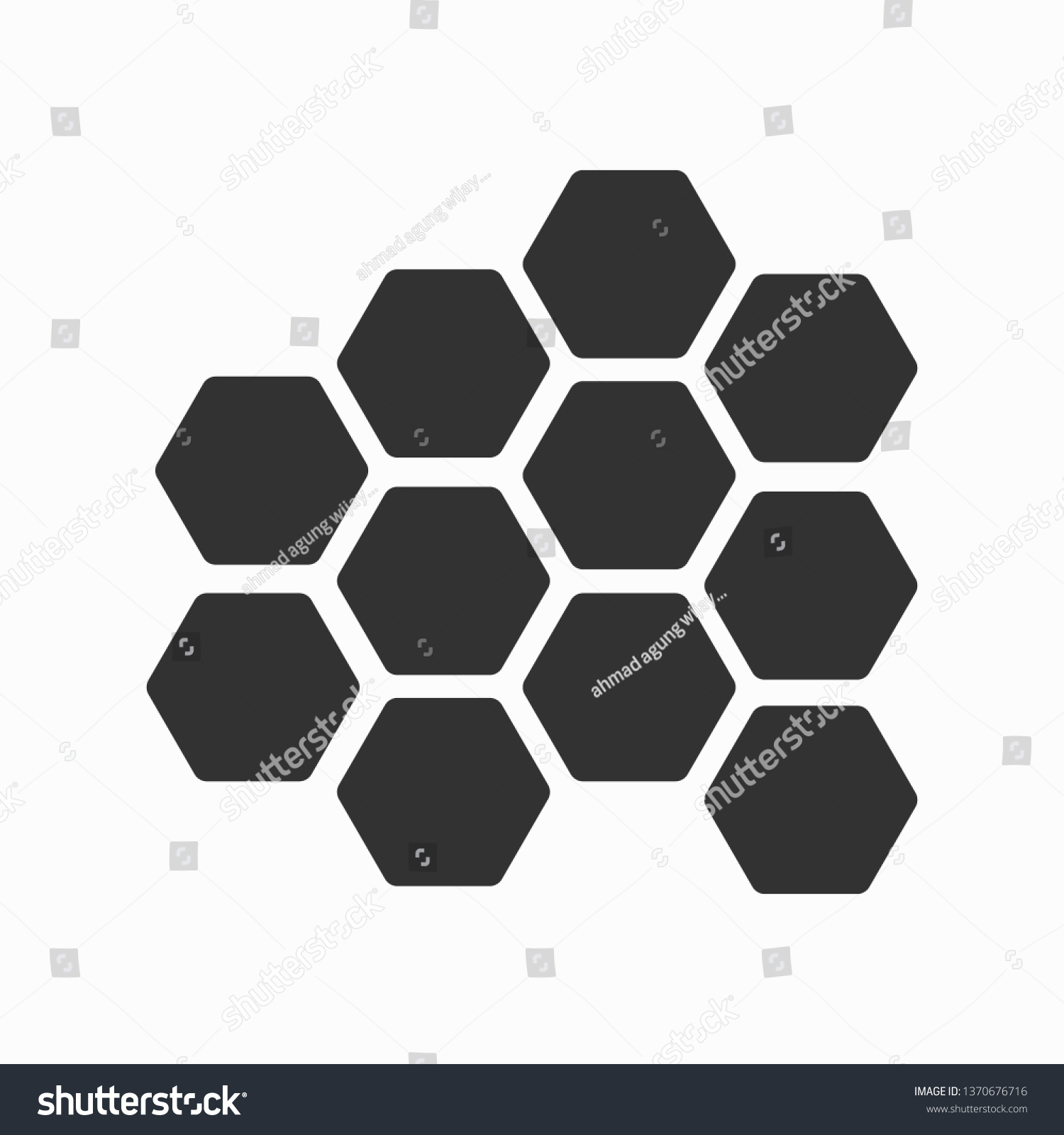 Honeycomb Icon Vector Stock Vector (Royalty Free) 1370676716