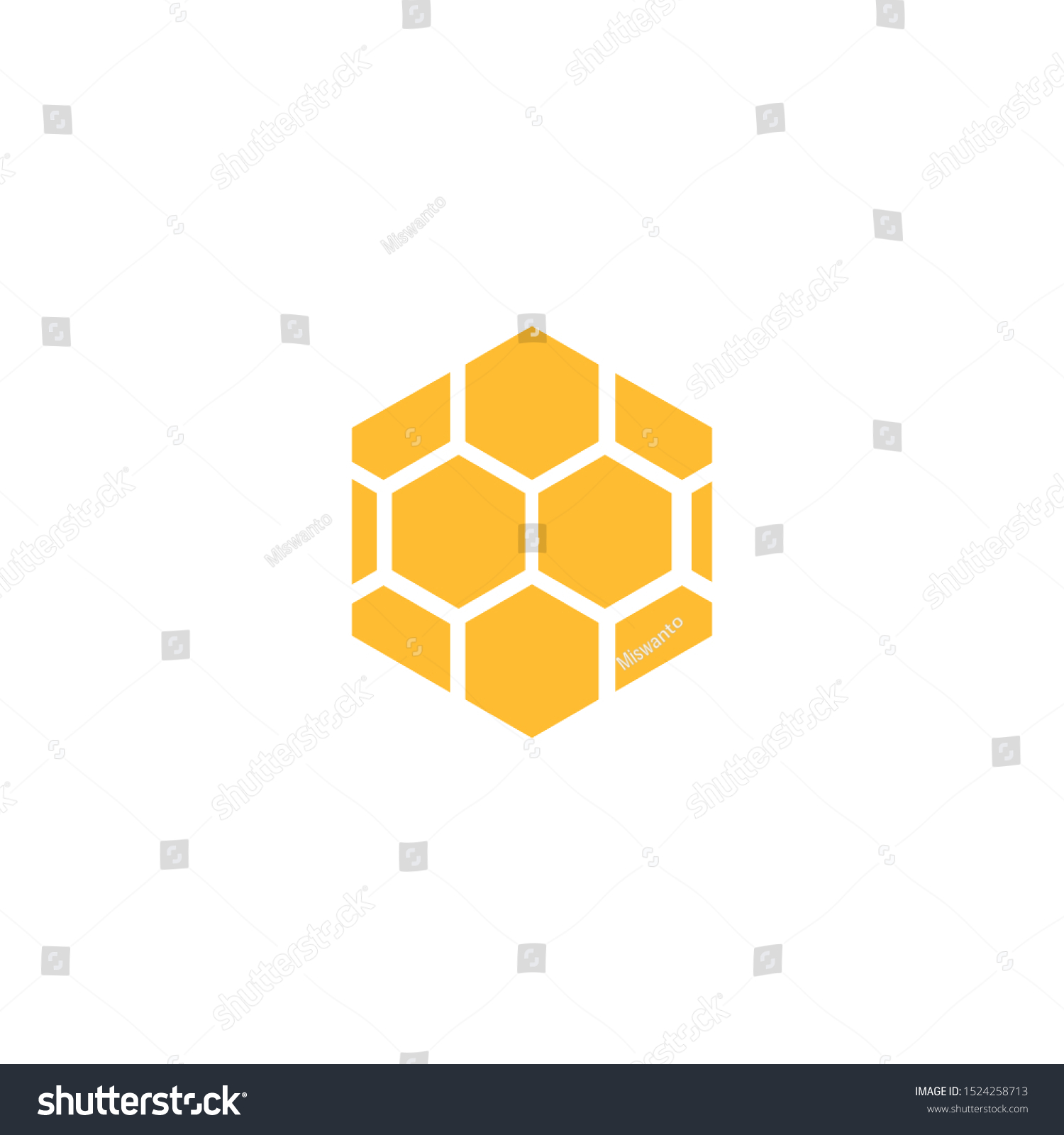 Honeycomb Ilustration Logo Vector Template Stock Vector (Royalty Free ...