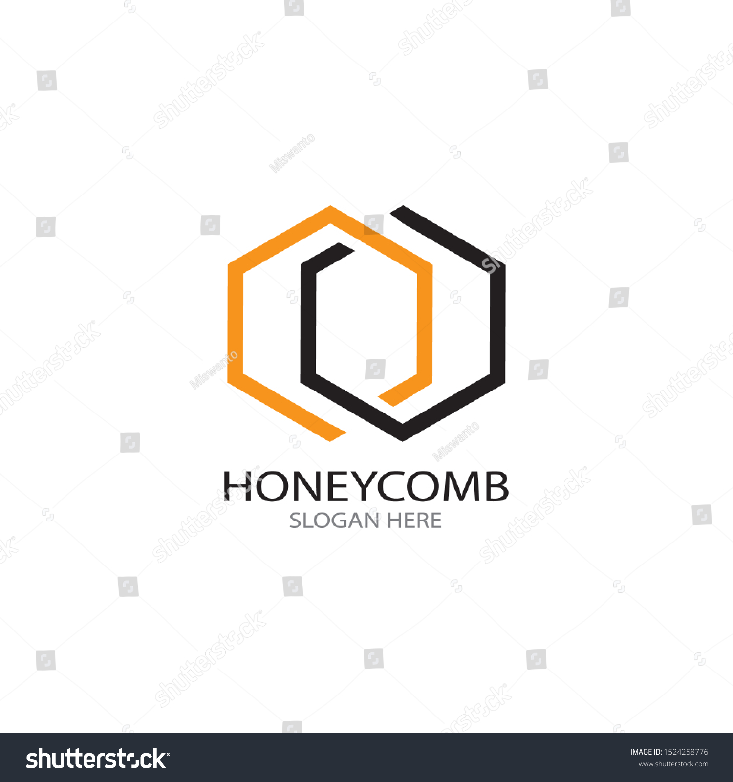 Honeycomb Ilustration Logo Vector Template Stock Vector (Royalty Free ...