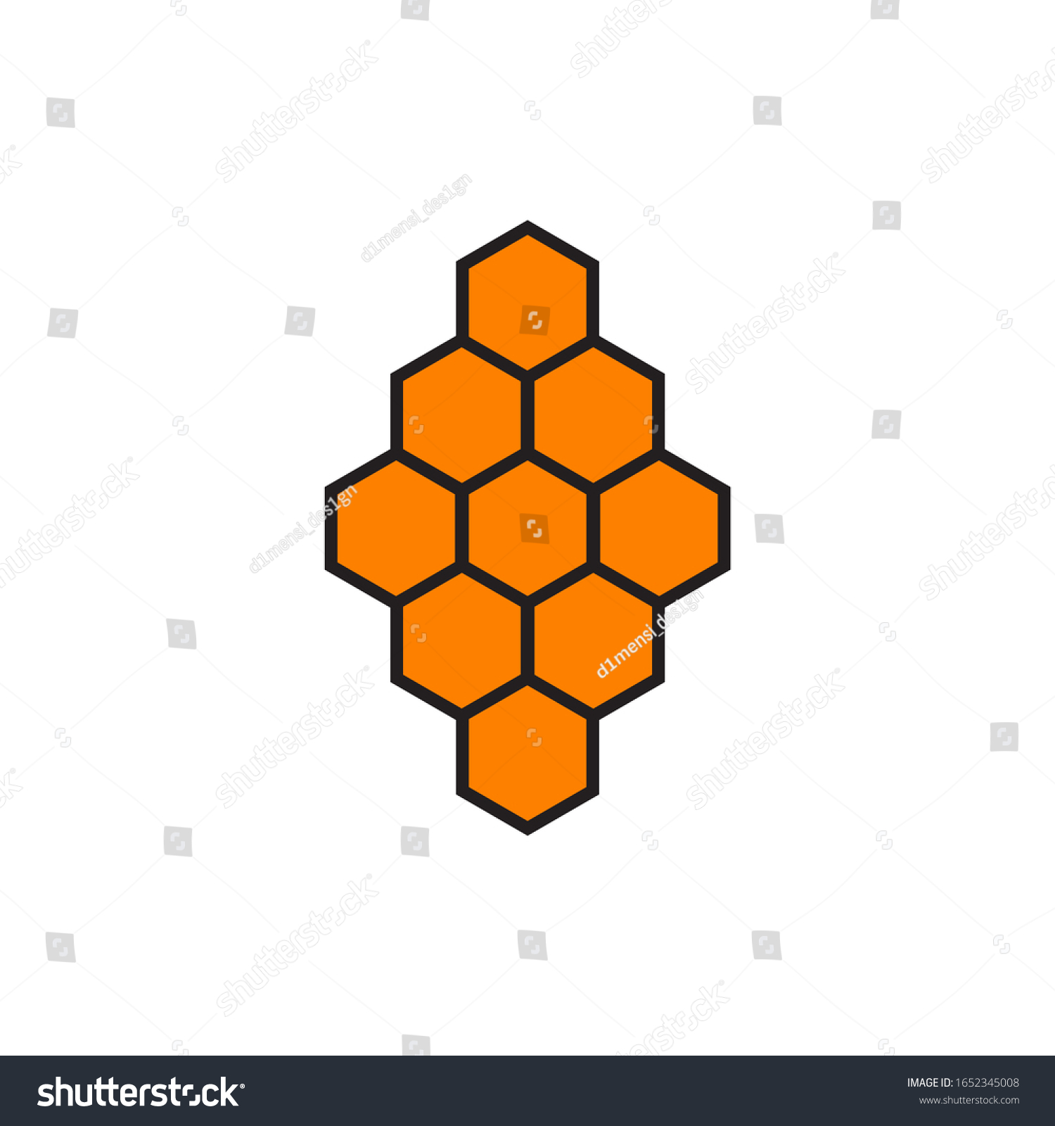 Honeycomb Logo Design Icon Vector Illustration Stock Vector (Royalty ...