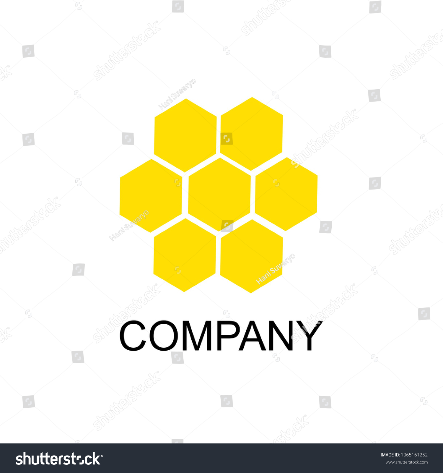 Honeycomb Logo Vector Illustration Stock Vector (Royalty Free) 1065161252