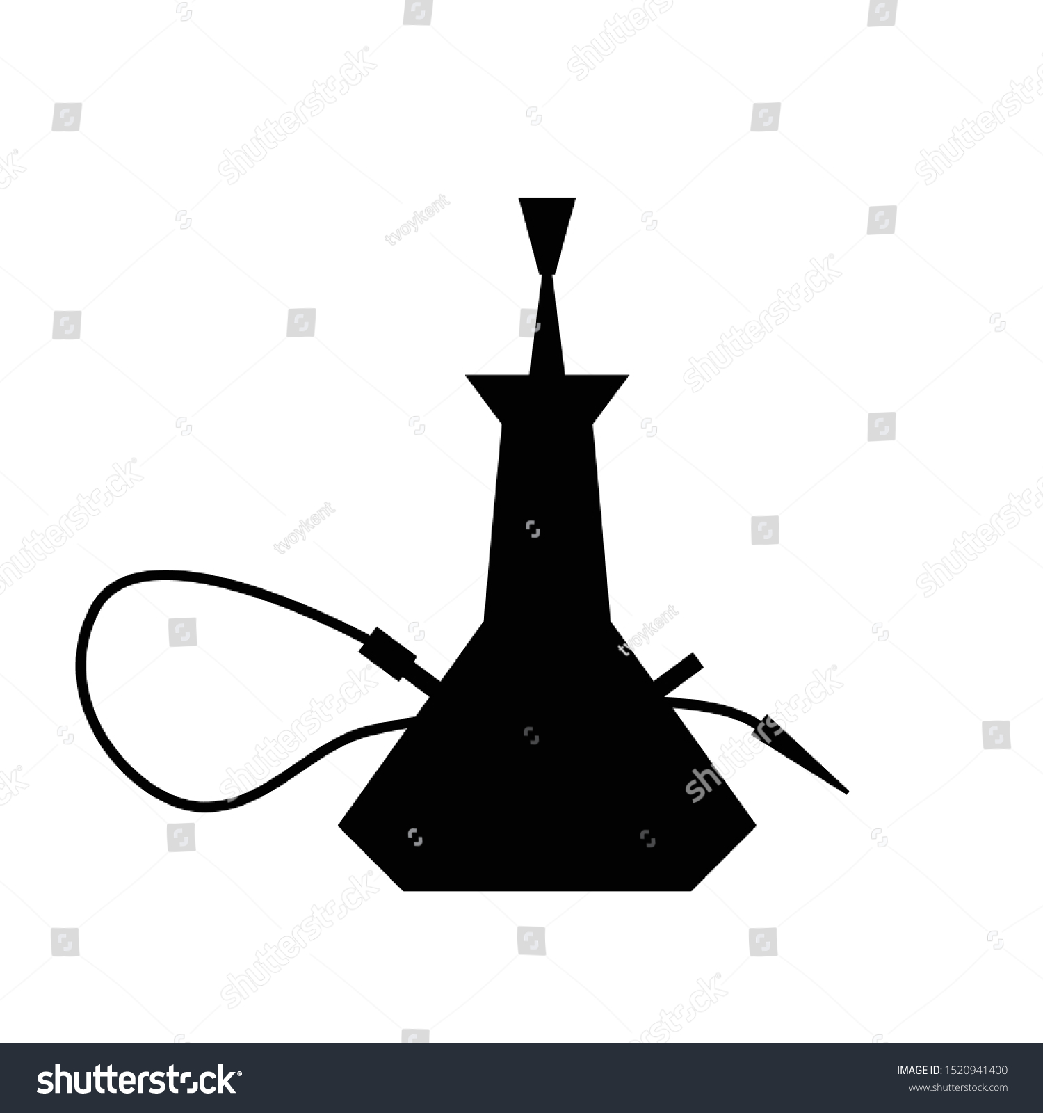 Hookah Silhouette Icon Vector Isolated Stock Vector (Royalty Free ...
