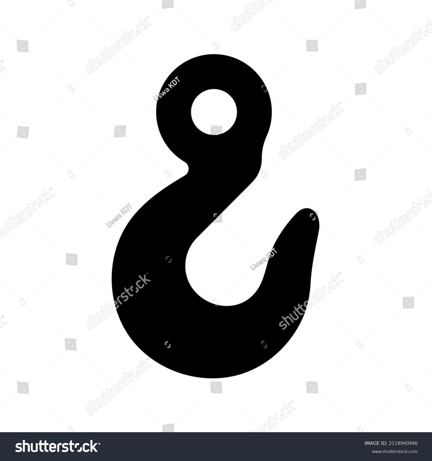Hooks Vector Isolated On White Background Stock Vector (Royalty Free ...