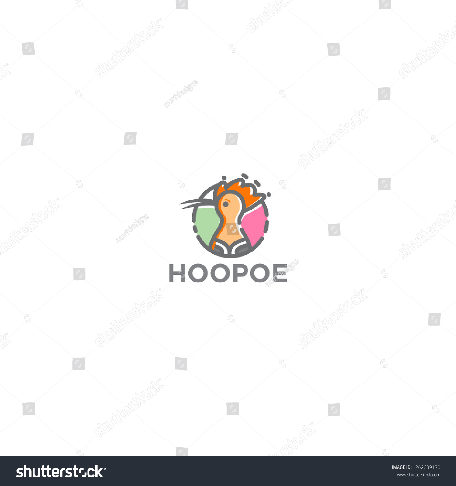 Hoopoe Logo Template Stock Vector (Royalty Free) 1262639170 | Shutterstock