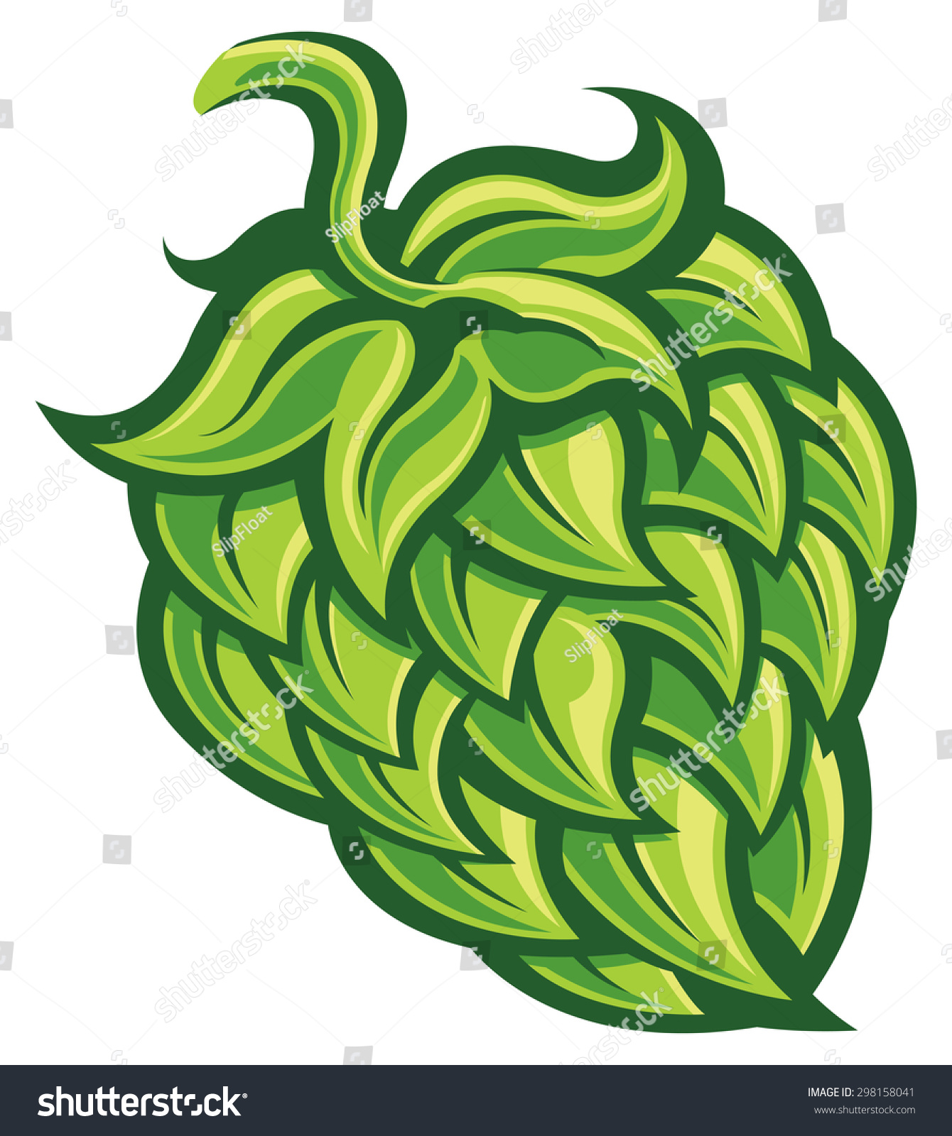 Hop Cone Stock Vector (Royalty Free) 298158041