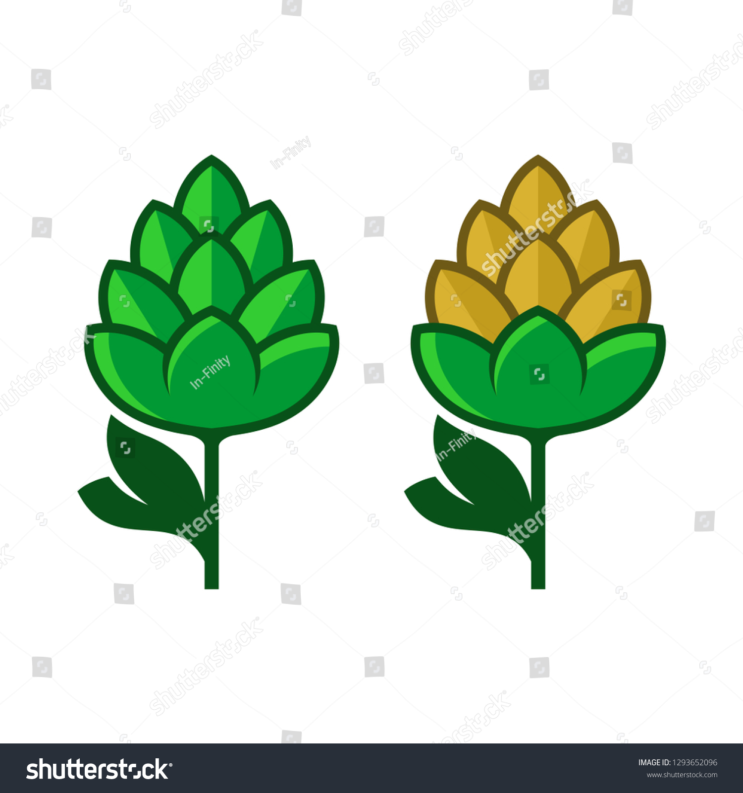 Hop Logo Icon Set Flat Style Stock Vector (Royalty Free) 1293652096 ...