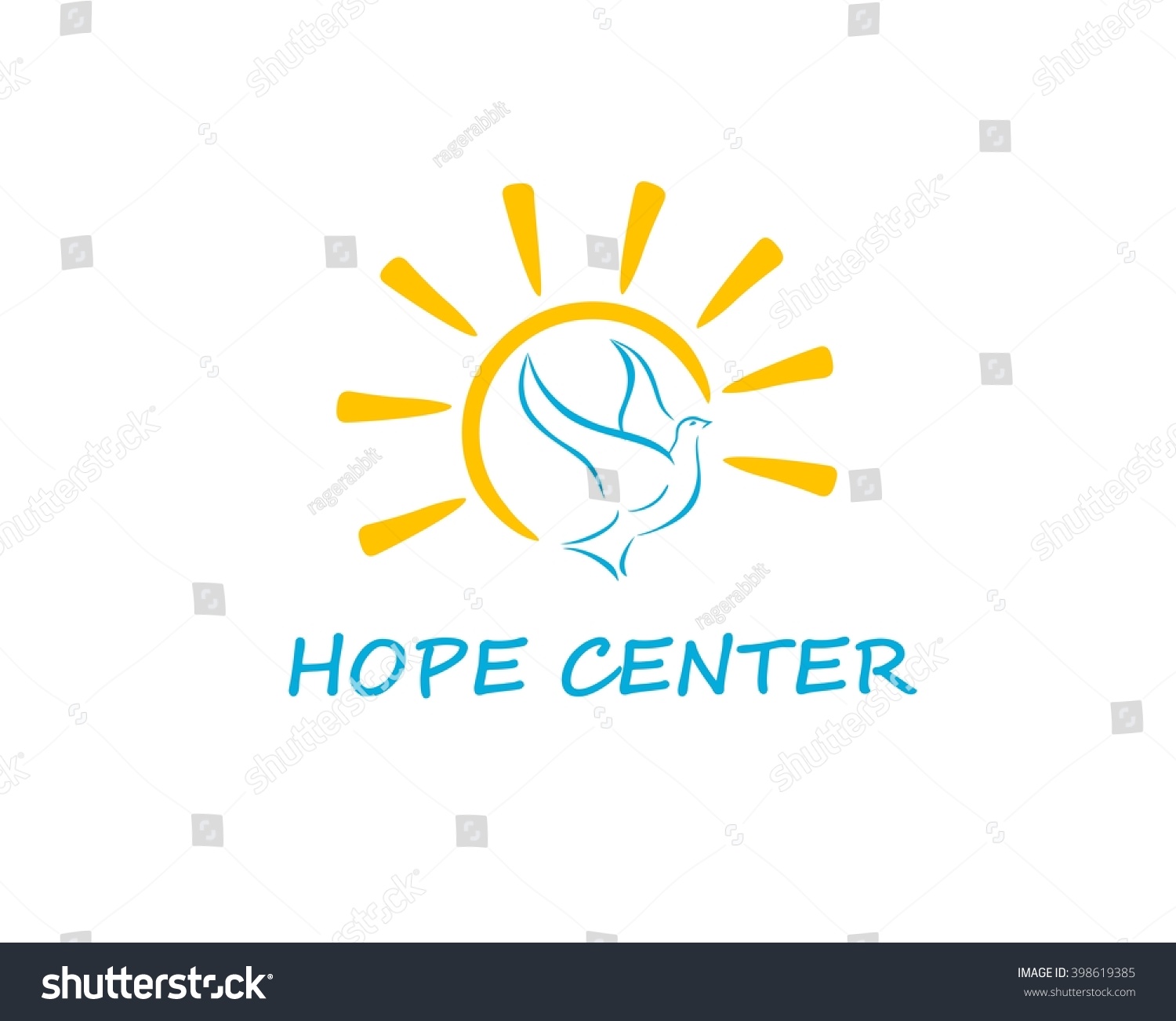 Hope Center Logo Template Stock Vector (Royalty Free) 398619385 ...