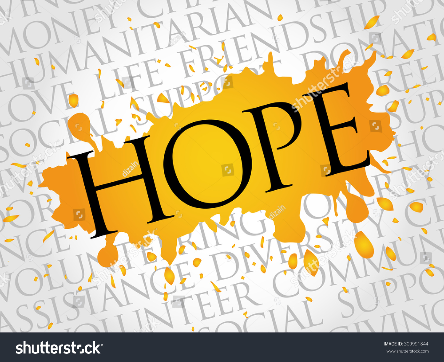 Hope Word Cloud Concept Stock Vector (Royalty Free) 309991844 ...